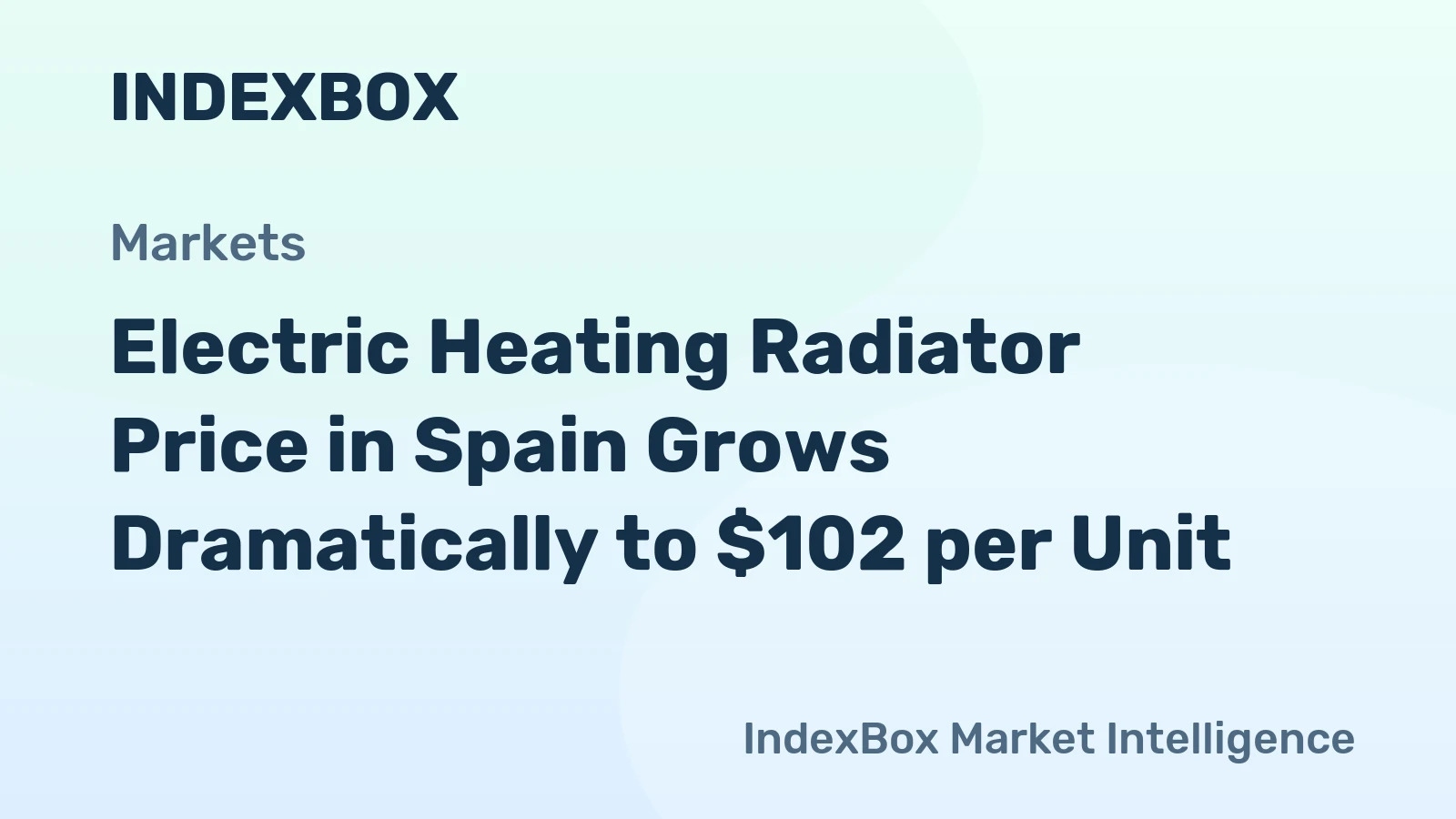 Electric Heating Radiator Price in Spain Grows Dramatically to $102 per Unit
