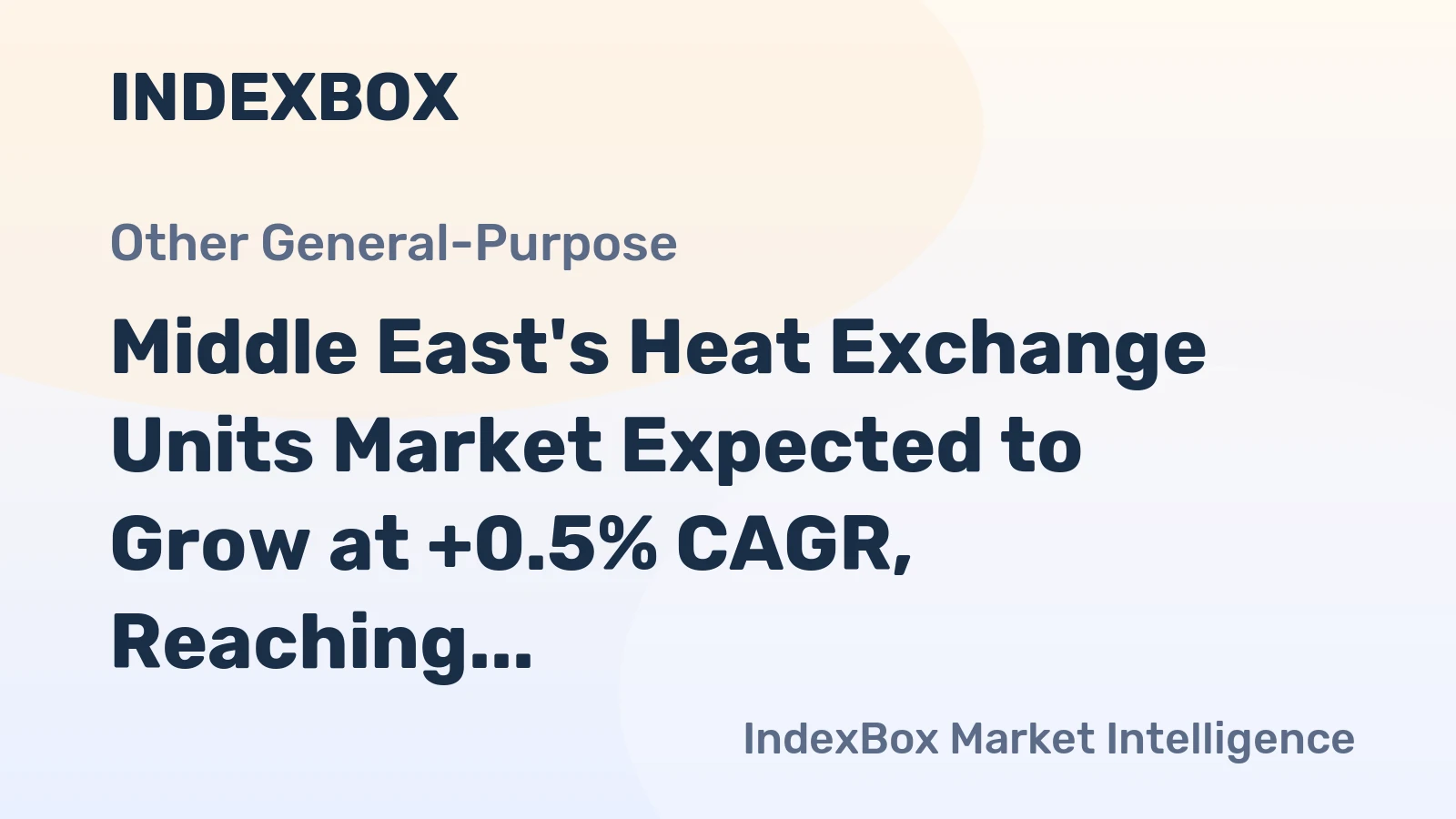 Middle East's Heat Exchange Units Market Expected to Grow at +0.5% CAGR, Reaching $19.8B by 2035