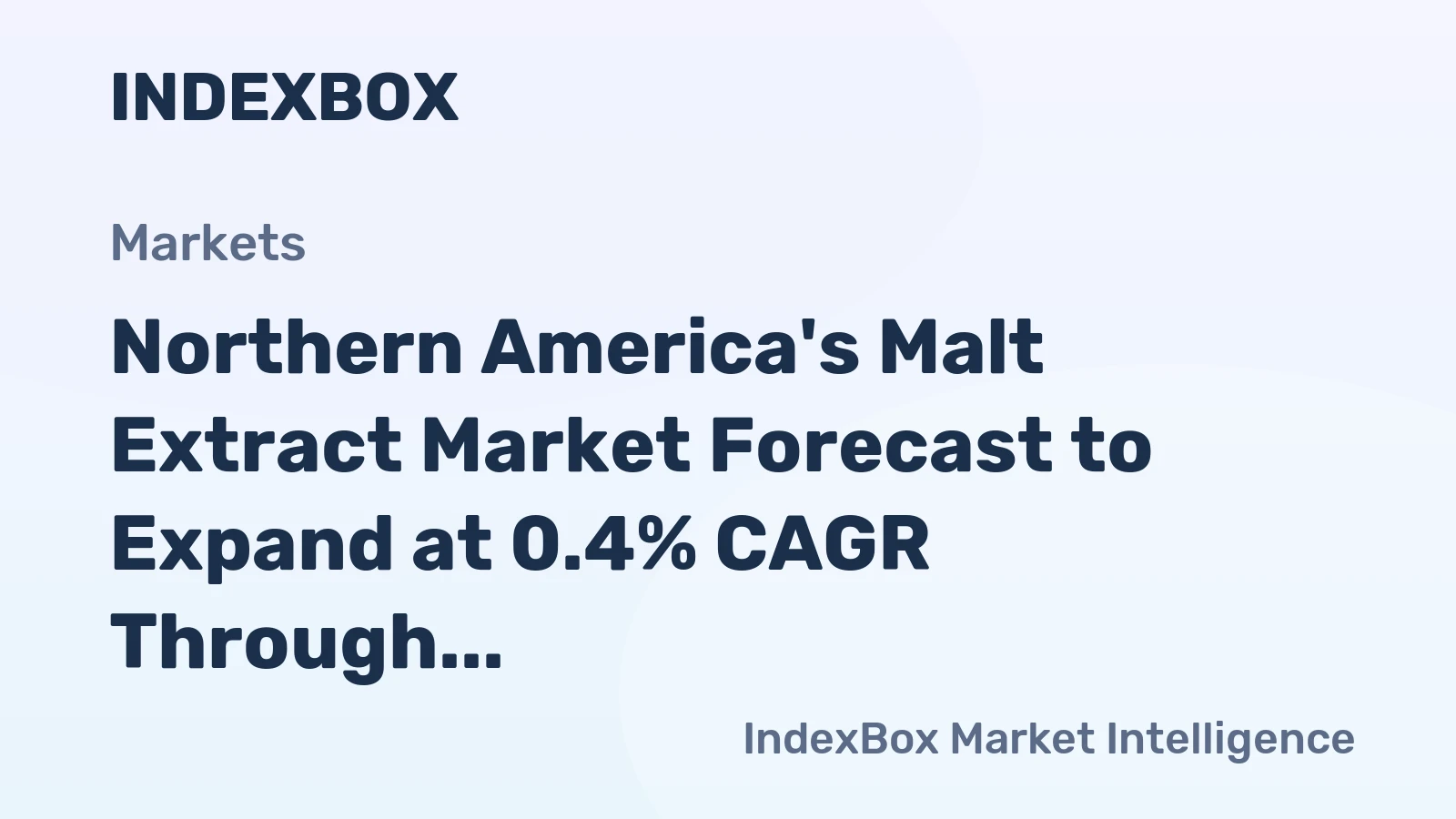 Northern America's Malt Extract Market Forecast to Expand at 0.4% CAGR Through 2035