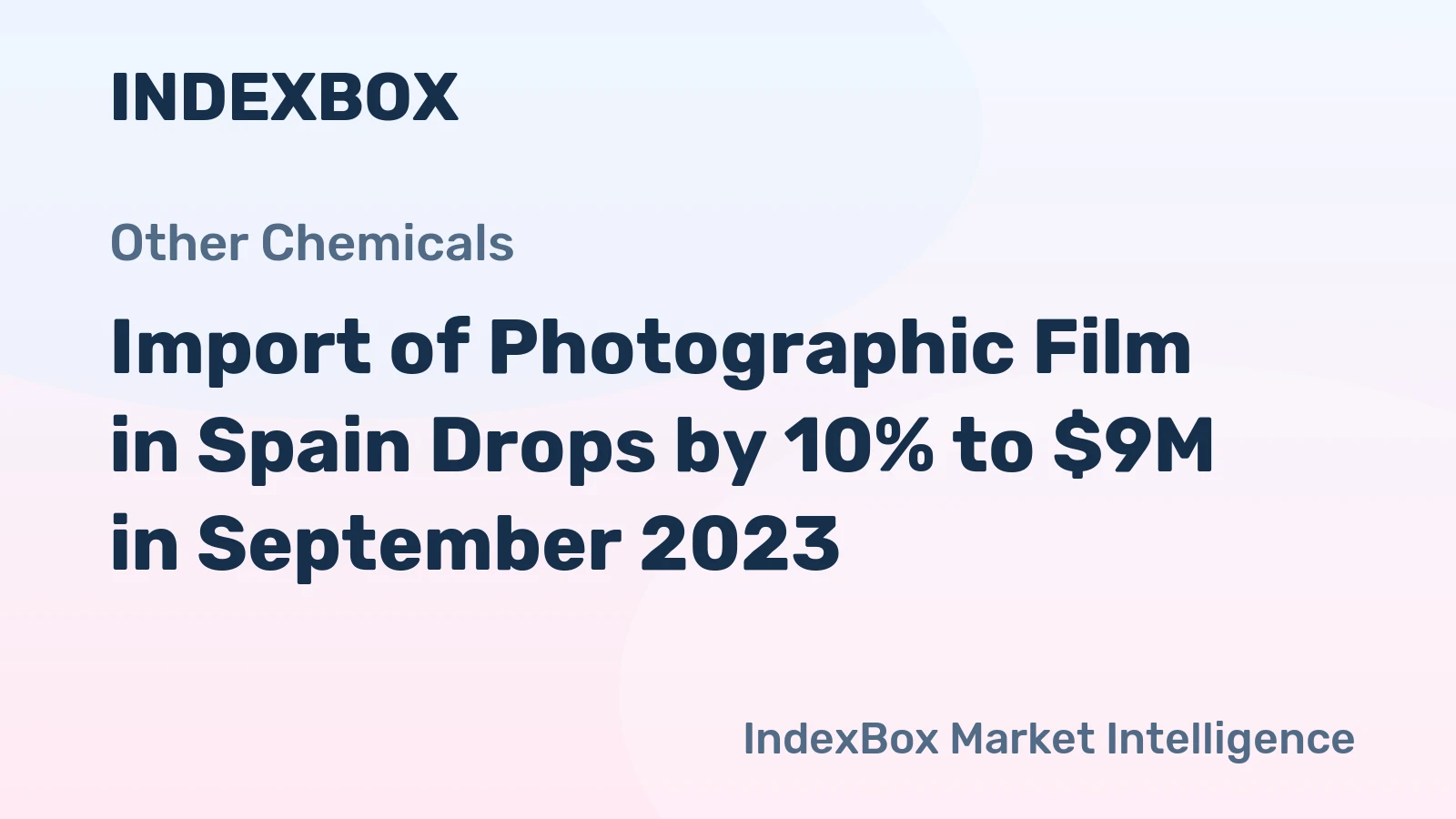 Import of Photographic Film in Spain Drops by 10% to $9M in September 2023