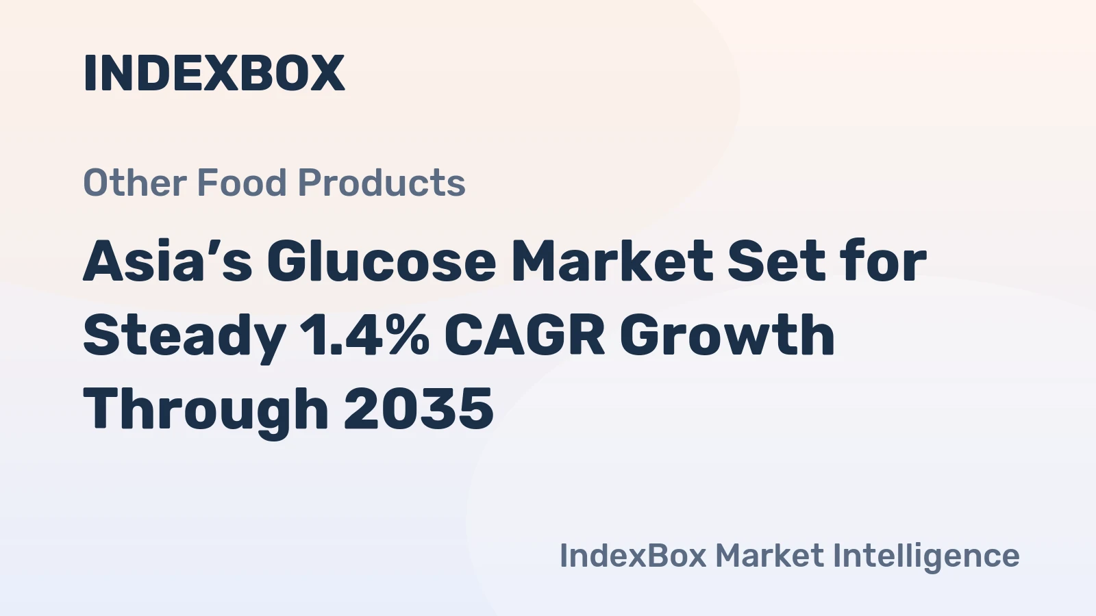 Asia’s Glucose Market Set for Steady 1.4% CAGR Growth Through 2035