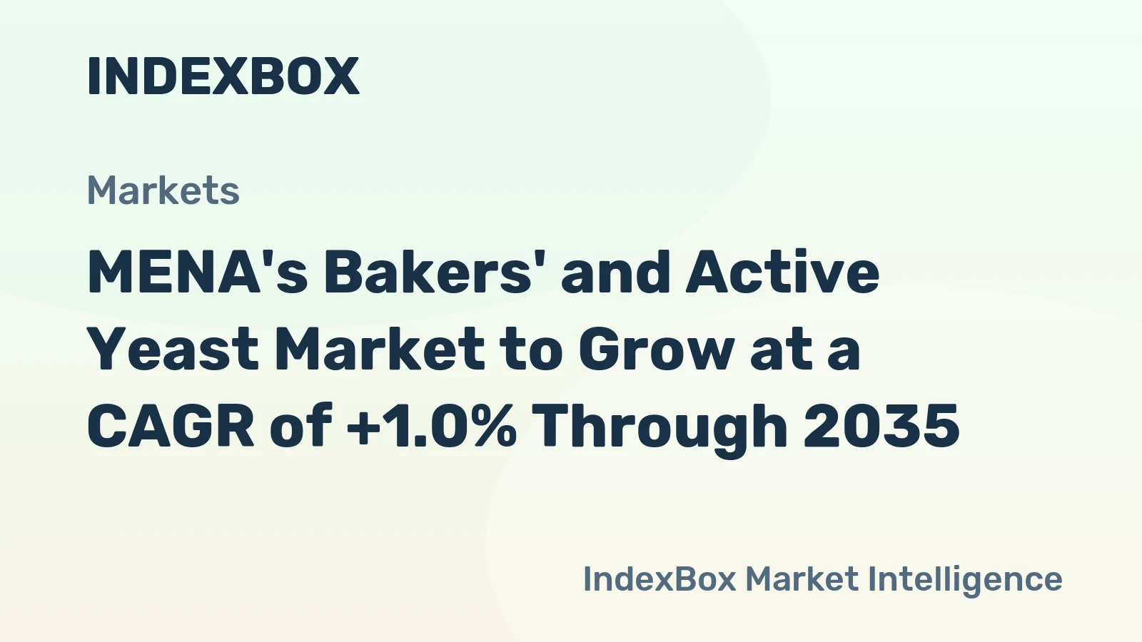 MENA's Bakers' and Active Yeast Market to Grow at a CAGR of +1.0% Through 2035