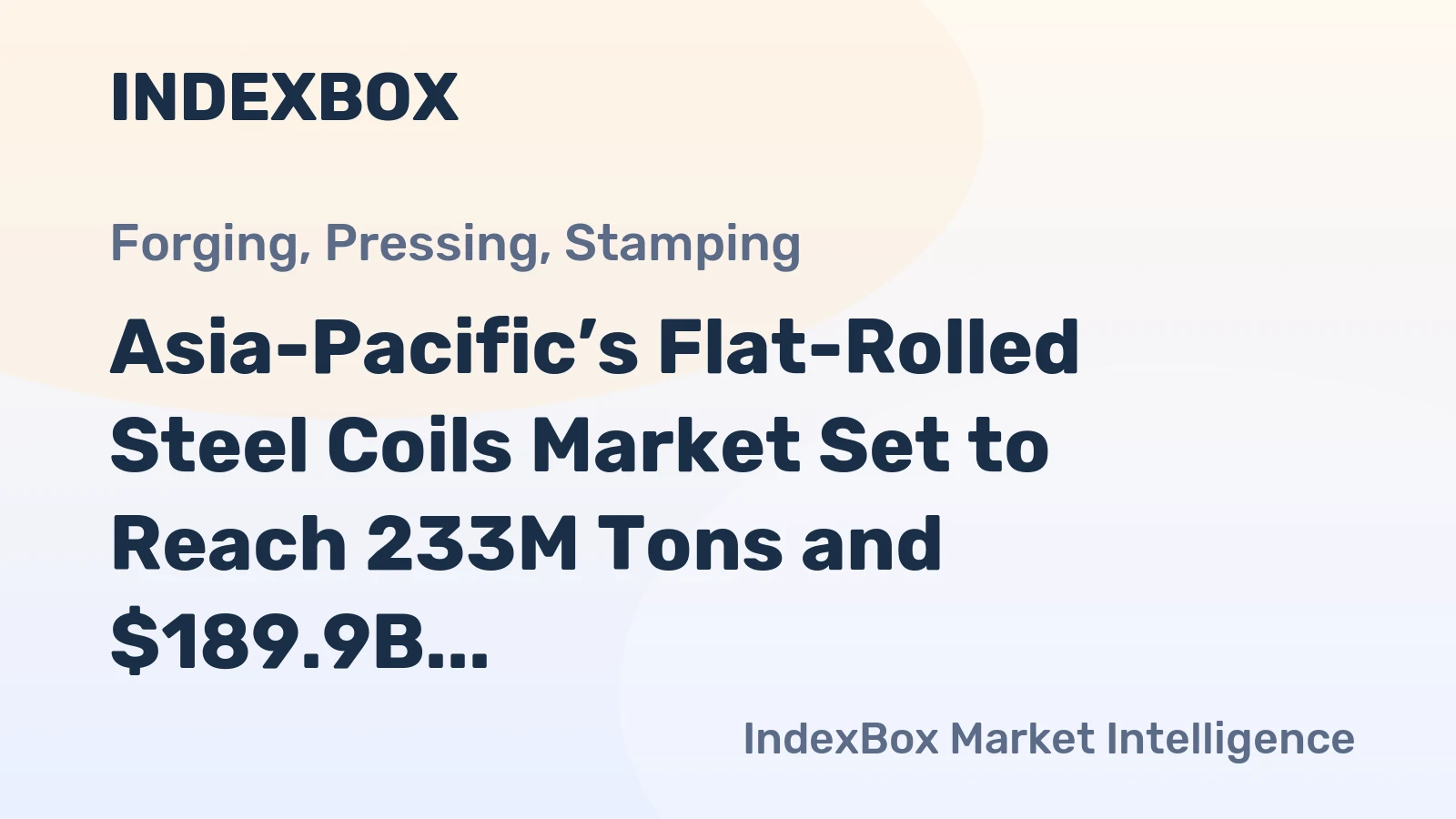 Asia-Pacific’s Flat-Rolled Steel Coils Market Set to Reach 233M Tons and $189.9B by 2035