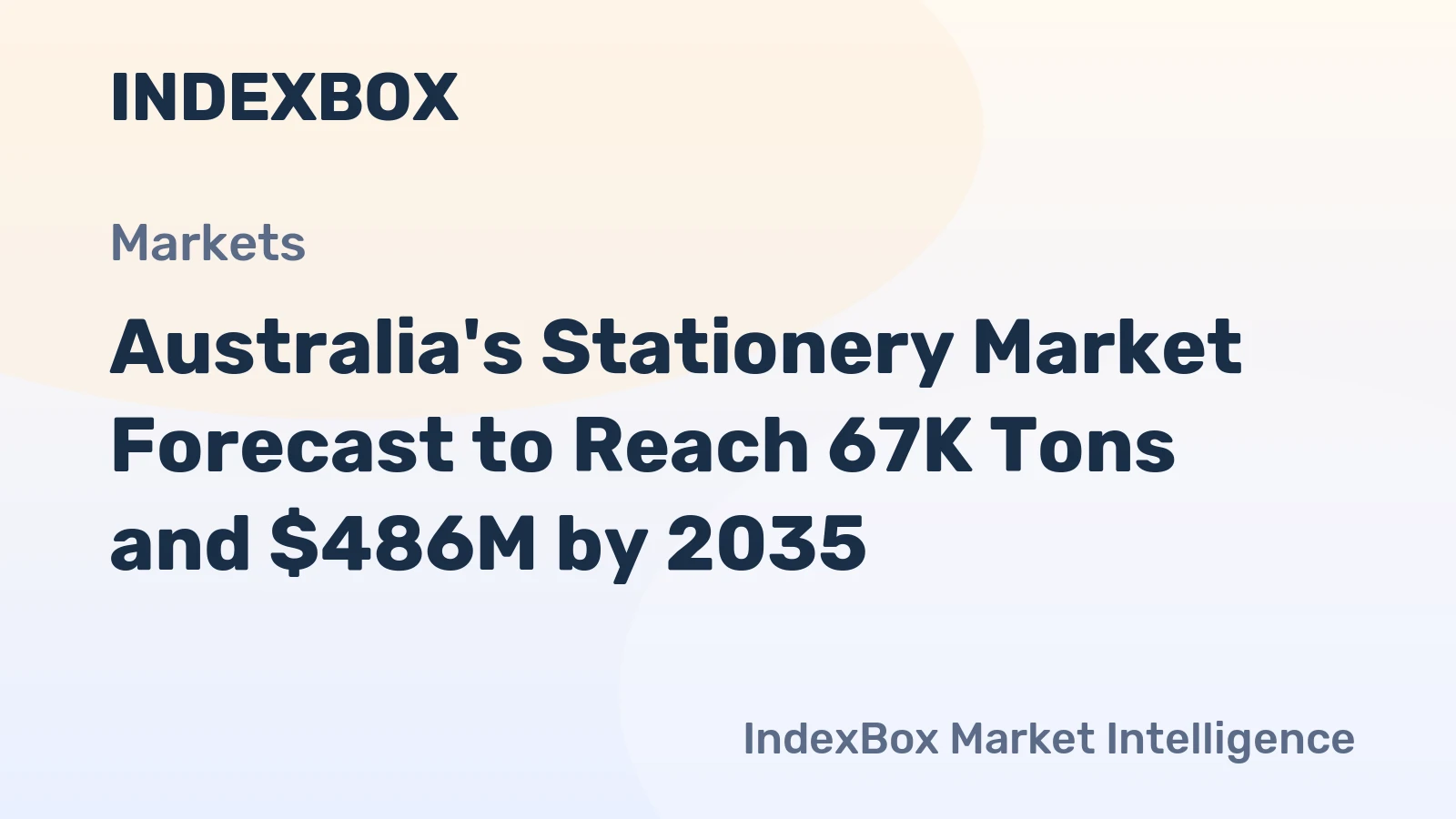 Australia's Stationery Market Forecast to Reach 67K Tons and $486M by 2035