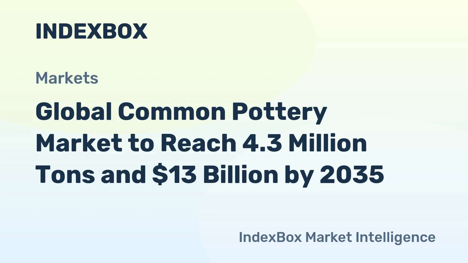 Global Common Pottery Market to Reach 4.3 Million Tons and $13 Billion by 2035