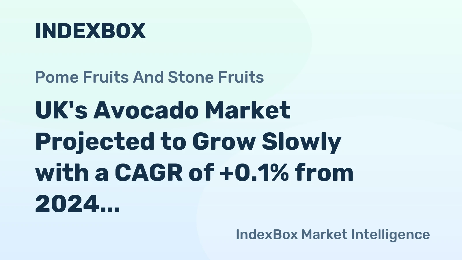 UK's Avocado Market Projected to Grow Slowly with a CAGR of +0.1% from 2024 to 2035