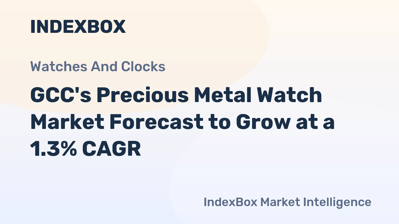 GCC's Precious Metal Watch Market Forecast to Grow at a 1.3% CAGR