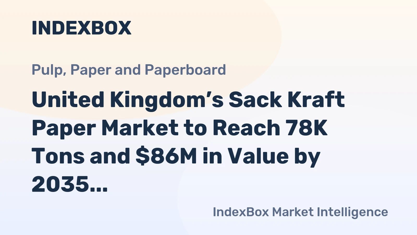 United Kingdom’s Sack Kraft Paper Market to Reach 78K Tons and $86M in Value by 2035