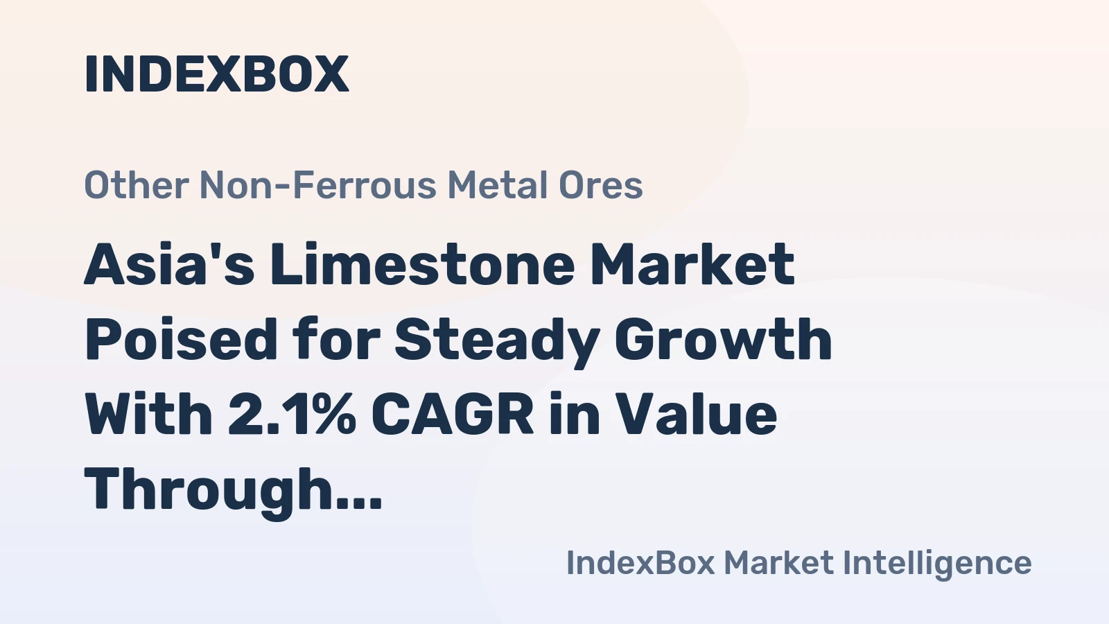 Asia's Limestone Market Poised for Steady Growth With 2.1% CAGR in Value Through 2035