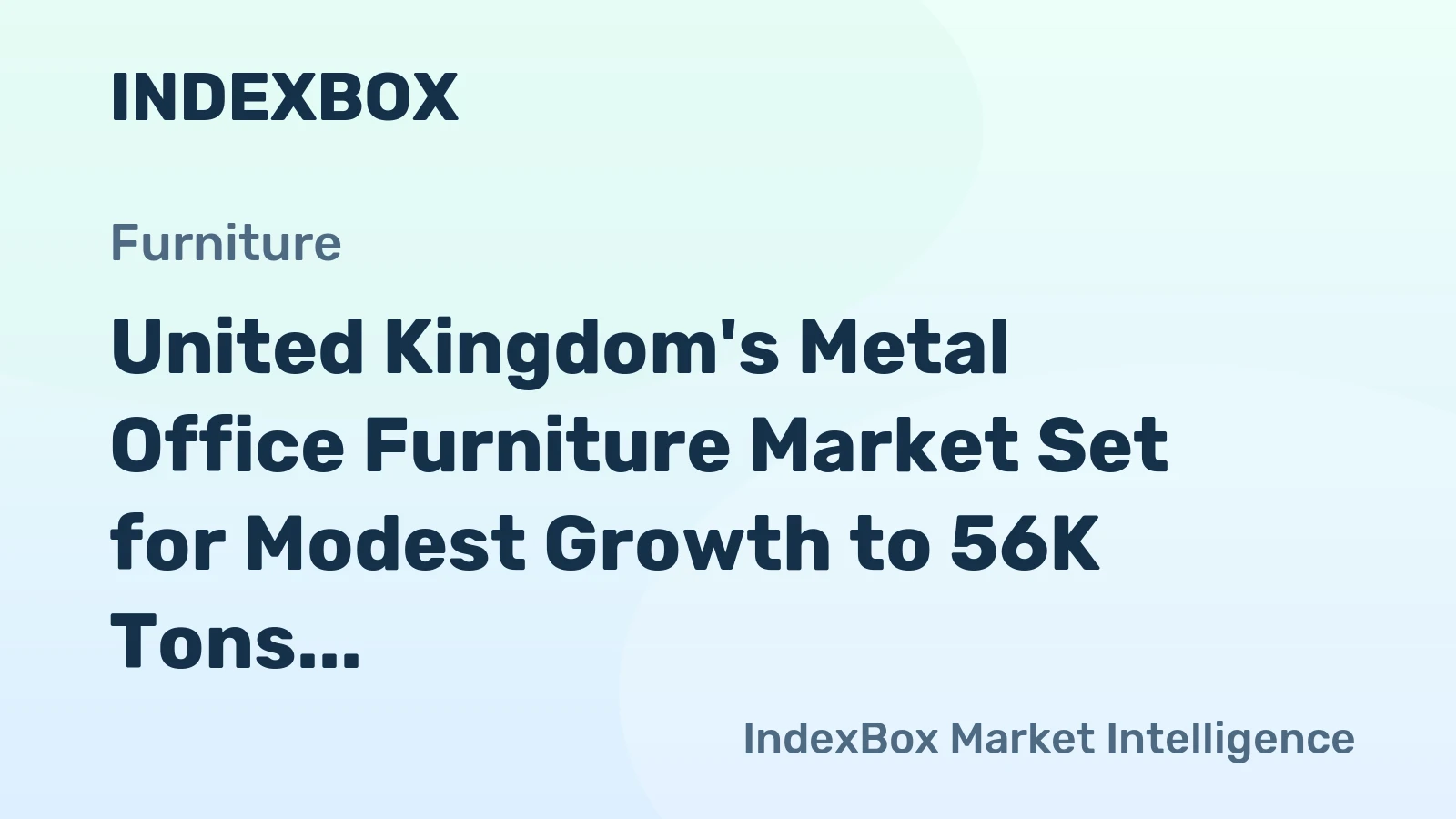 United Kingdom's Metal Office Furniture Market Set for Modest Growth to 56K Tons and $474M Value