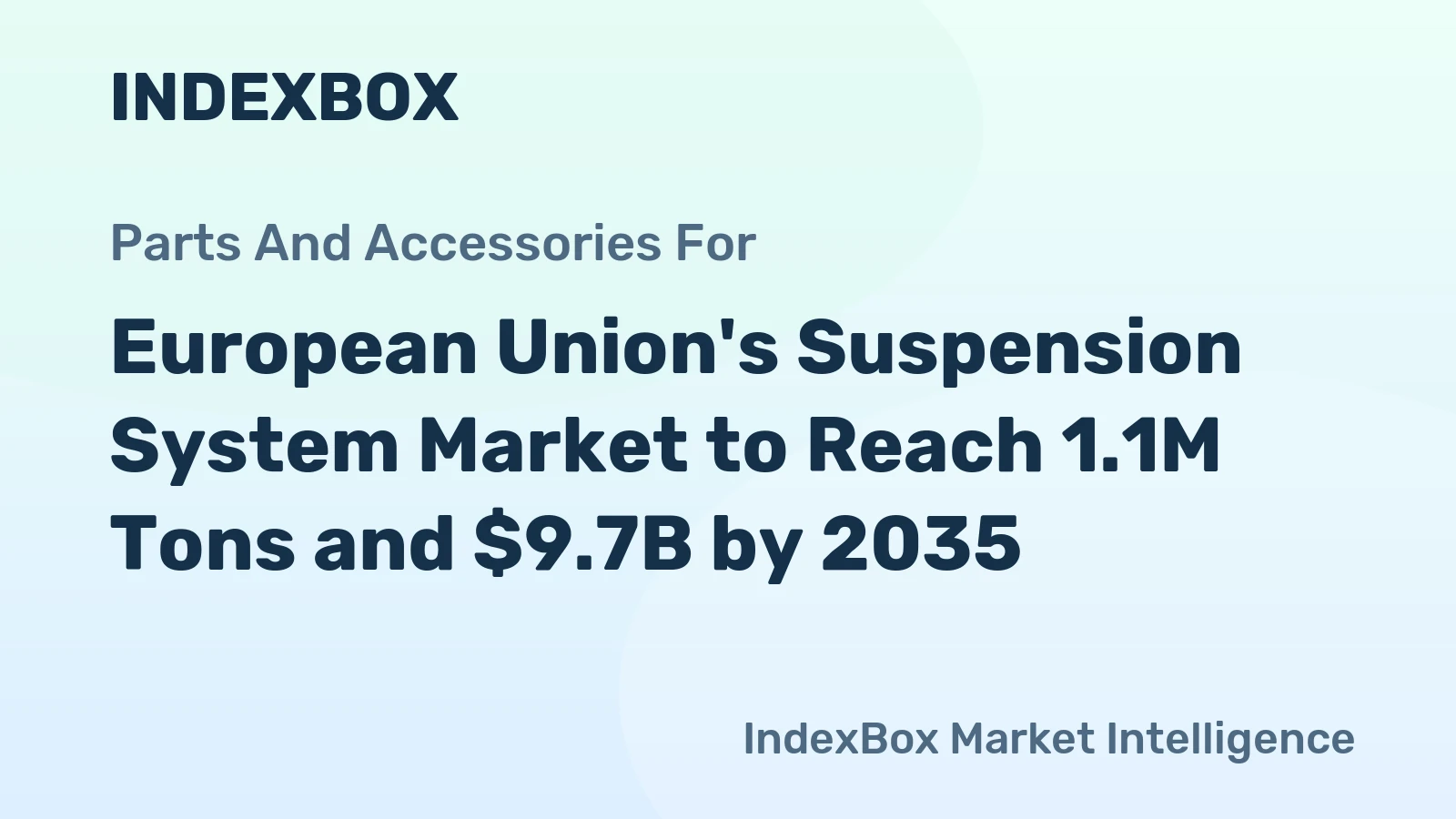 European Union's Suspension System Market to Reach 1.1M Tons and $9.7B by 2035