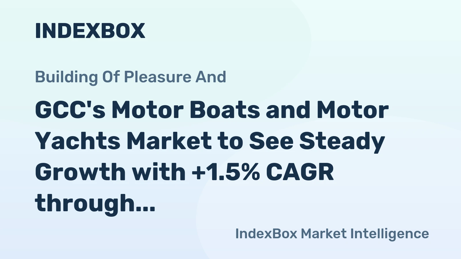GCC's Motor Boats and Motor Yachts Market to See Steady Growth with +1.5% CAGR through 2035