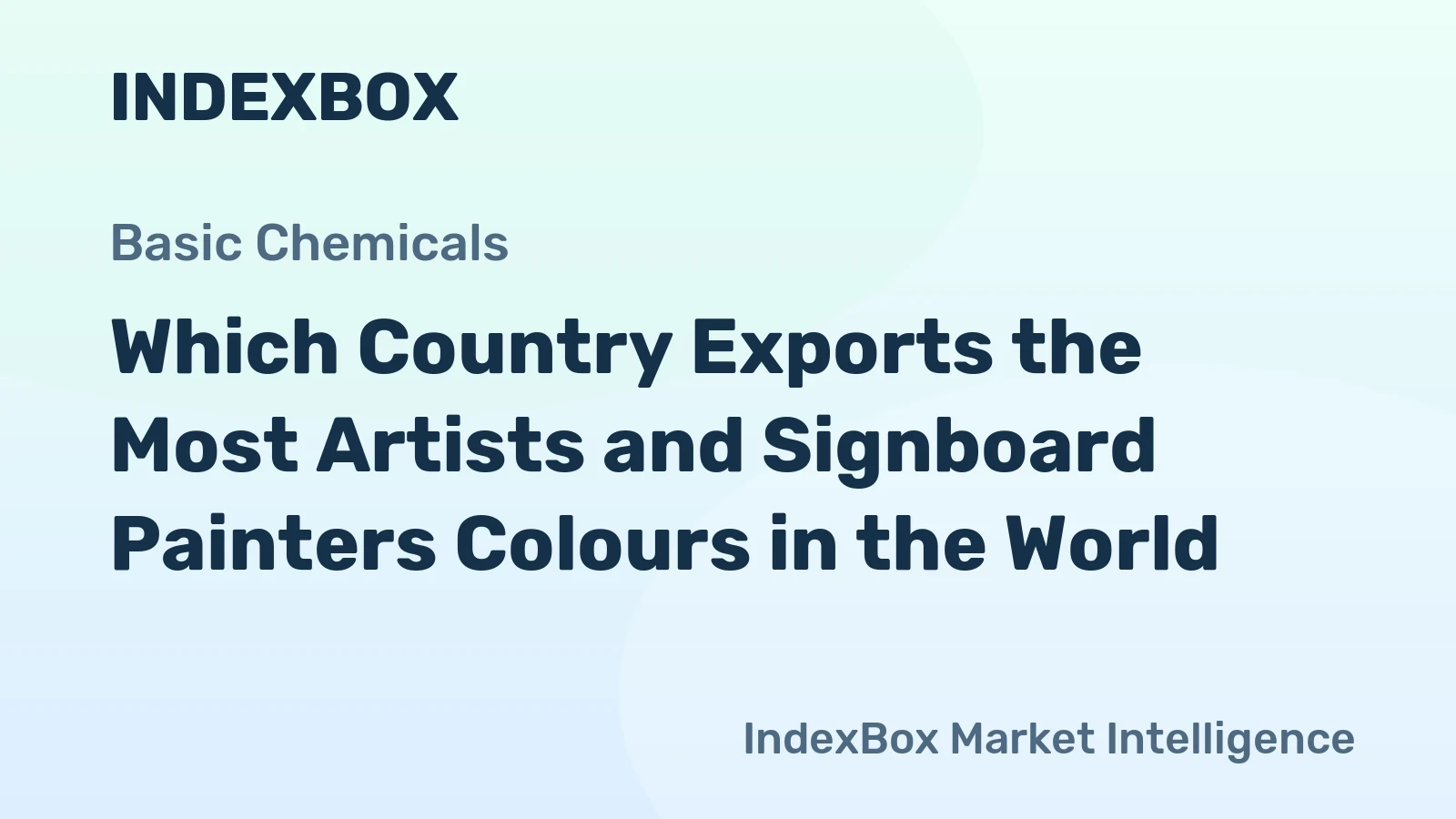 Which Country Exports the Most Artists and Signboard Painters Colours in the World?