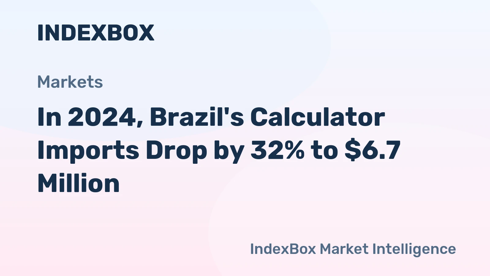 In 2024, Brazil's Calculator Imports Drop by 32% to $6.7 Million