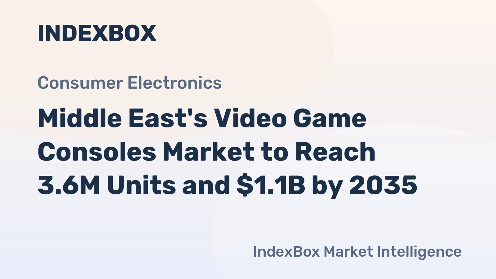 Middle East's Video Game Consoles Market to Reach 3.6M Units and $1.1B by 2035