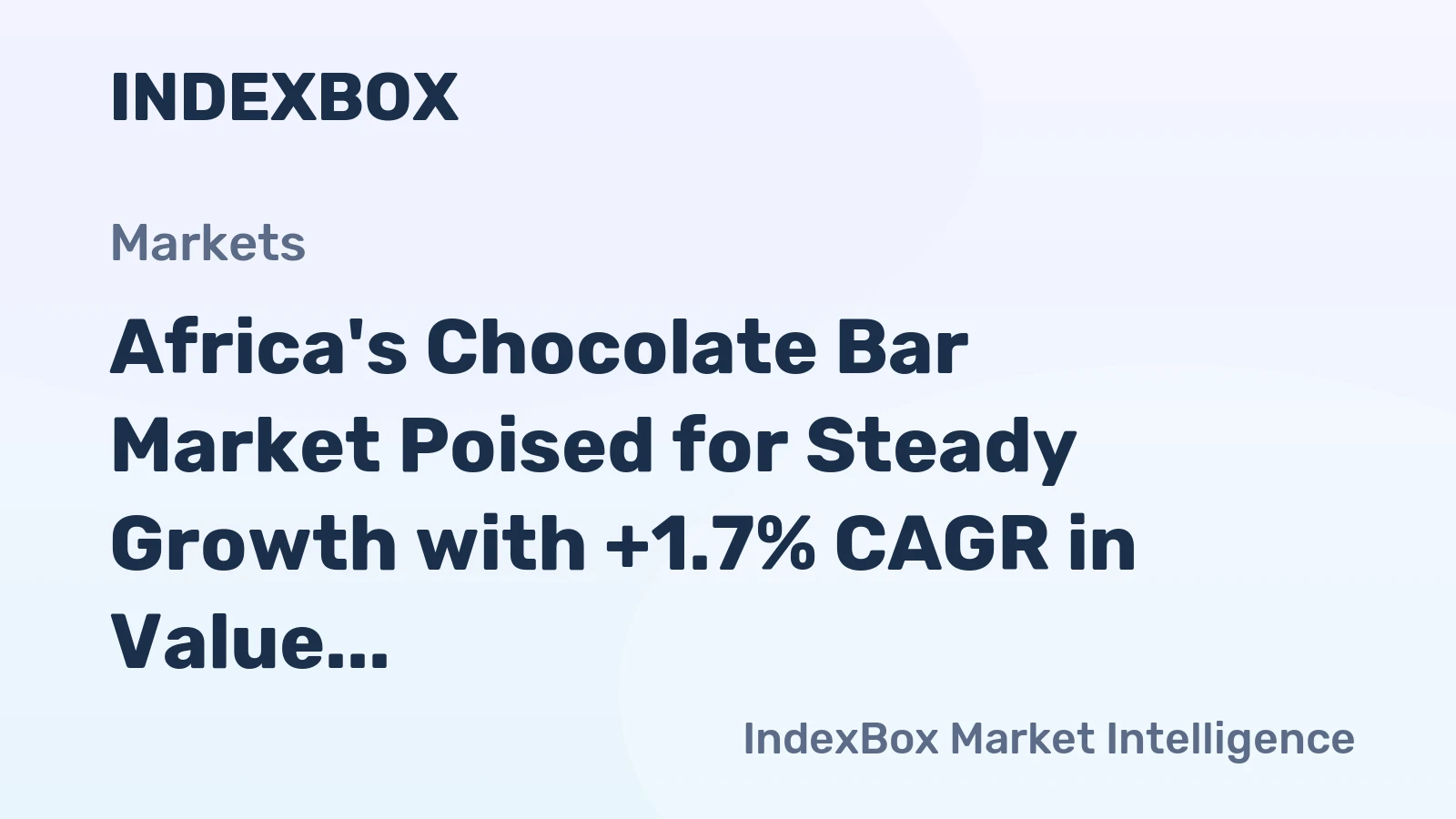 Africa's Chocolate Bar Market Poised for Steady Growth with +1.7% CAGR in Value Through 2035