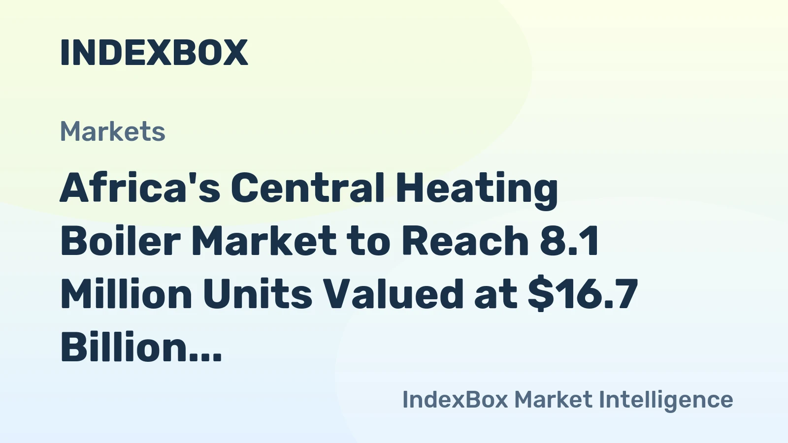 Africa's Central Heating Boiler Market to Reach 8.1 Million Units Valued at $16.7 Billion by 2035