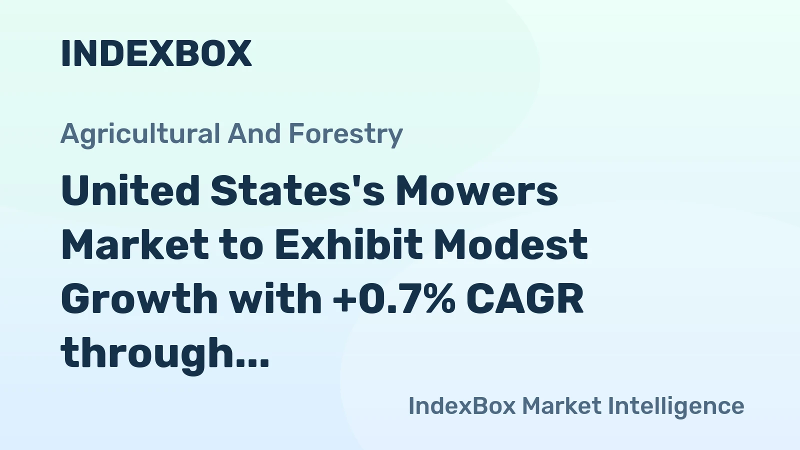 United States's Mowers Market to Exhibit Modest Growth with +0.7% CAGR through 2035