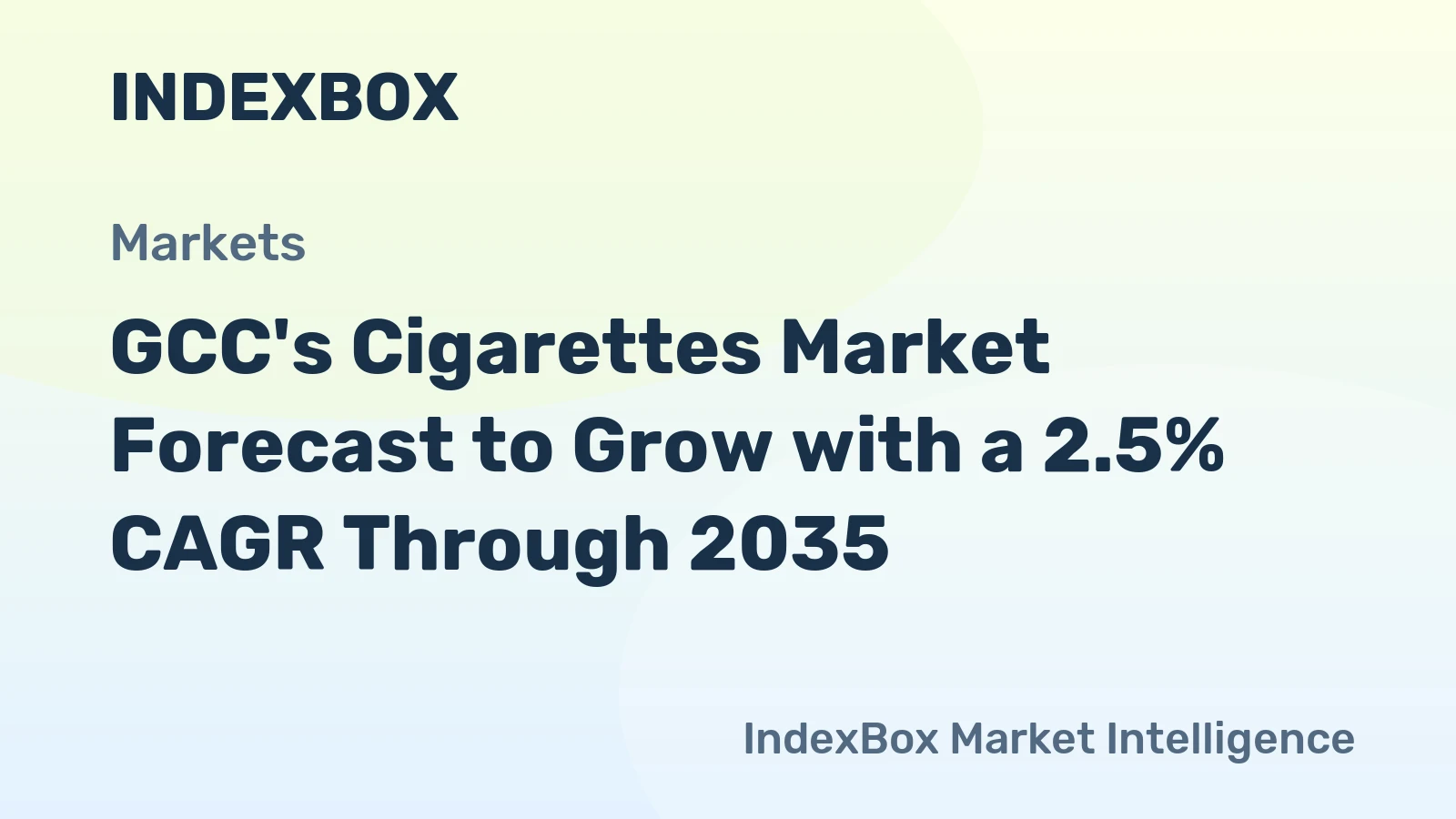 GCC's Cigarettes Market Forecast to Grow with a 2.5% CAGR Through 2035