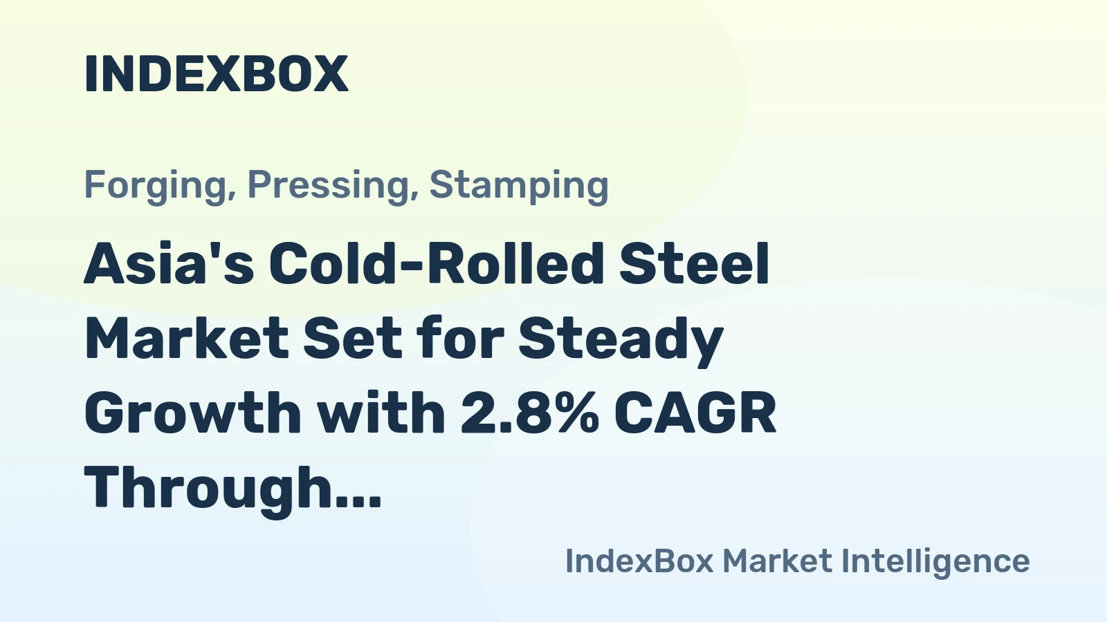 Asia's Cold-Rolled Steel Market Set for Steady Growth with 2.8% CAGR Through 2035