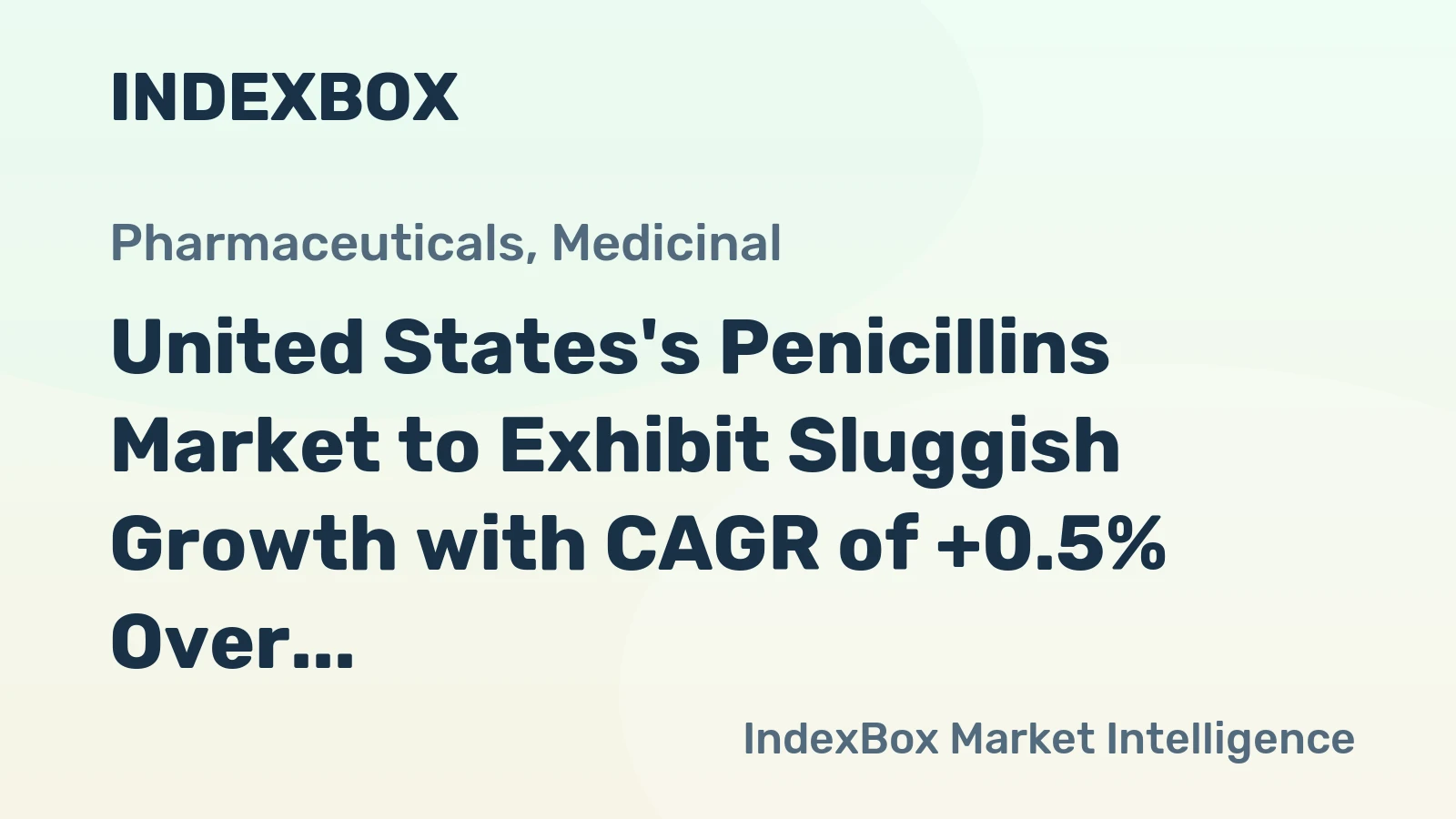 United States's Penicillins Market to Exhibit Sluggish Growth with CAGR of +0.5% Over Next Decade