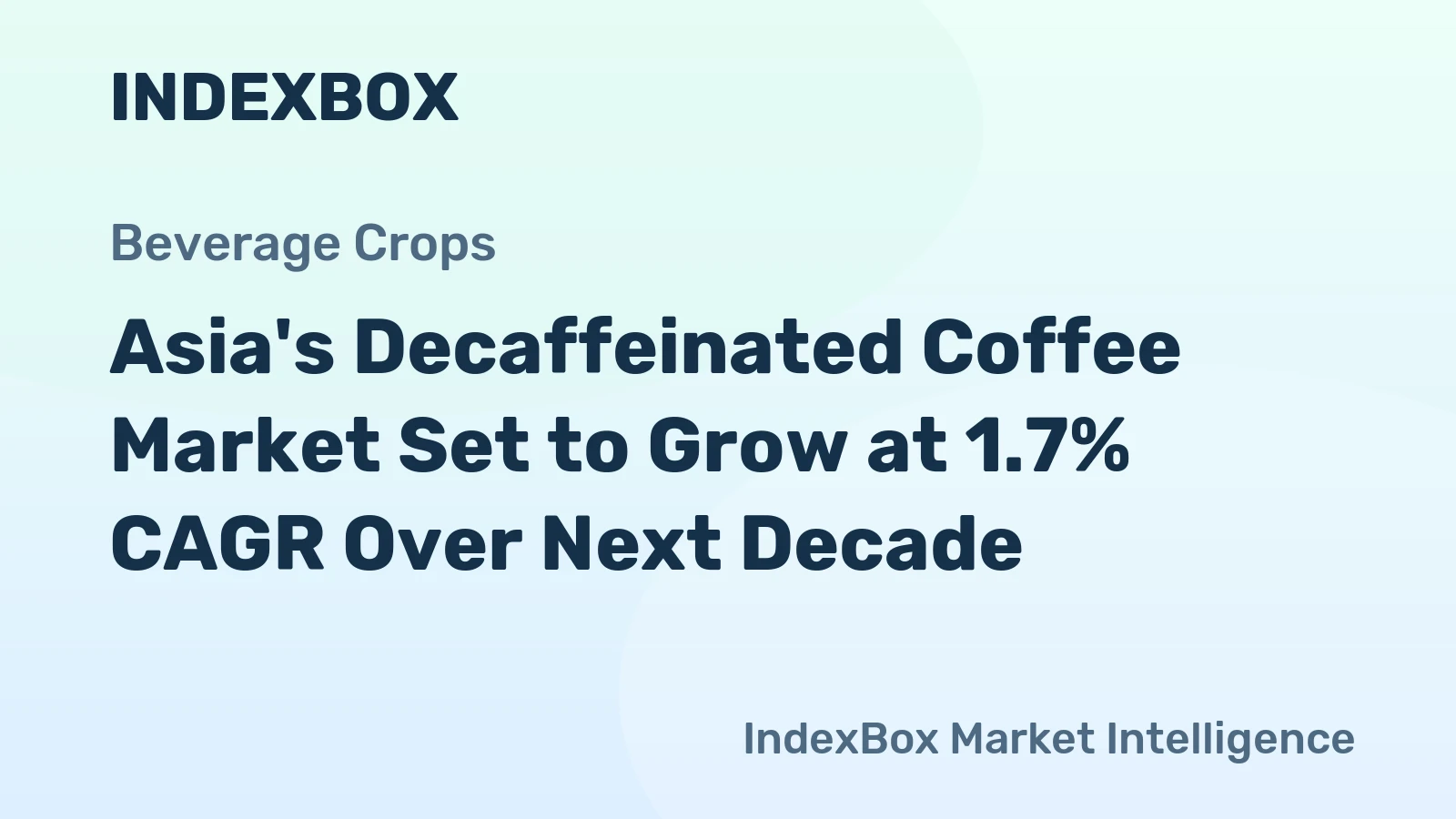 Asia's Decaffeinated Coffee Market Set to Grow at 1.7% CAGR Over Next Decade