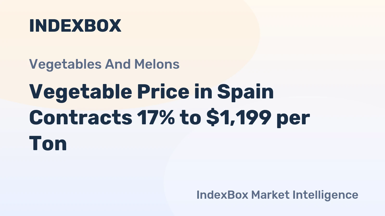 Vegetable Price in Spain Contracts 17% to $1,199 per Ton