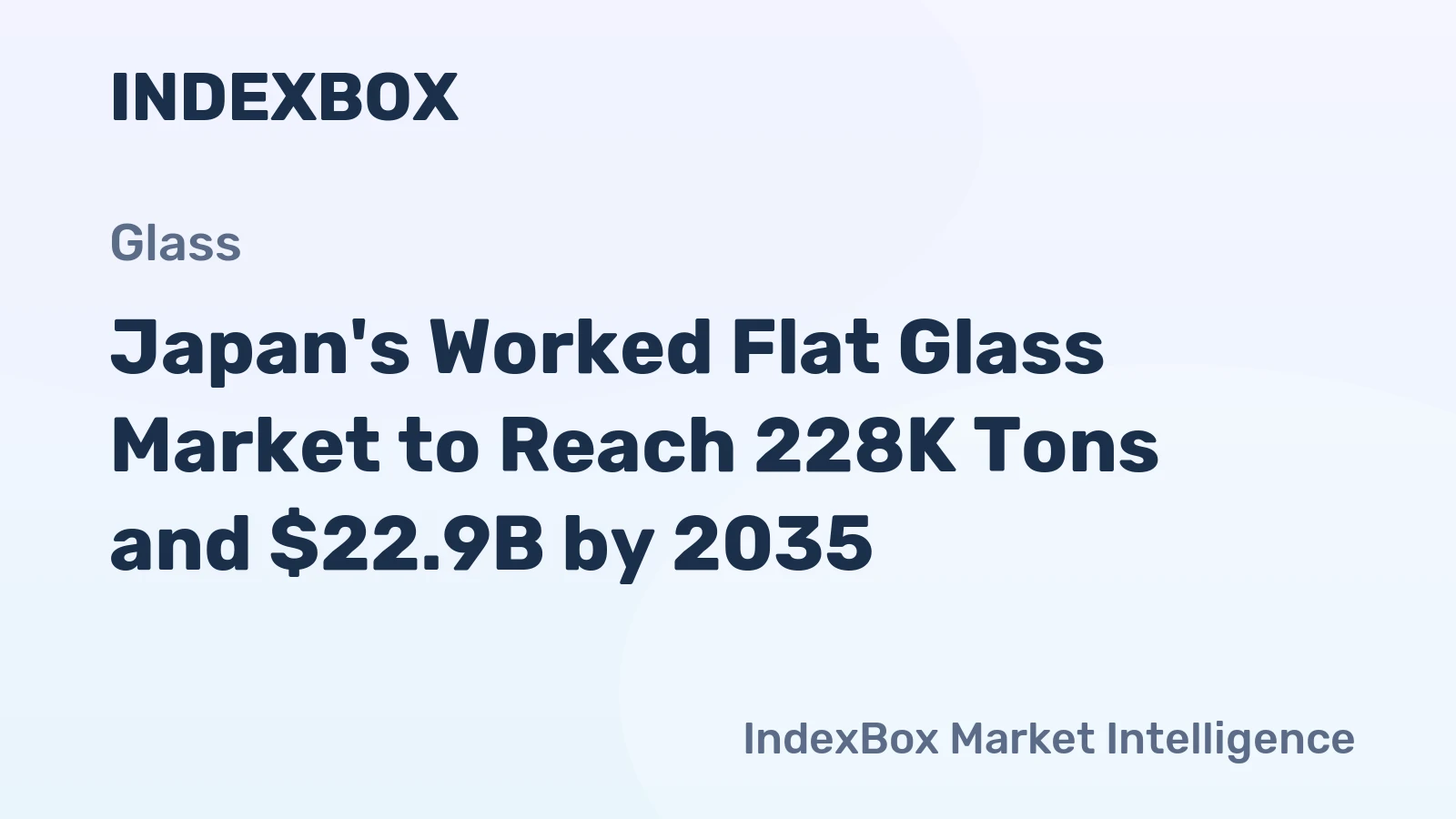 Japan's Worked Flat Glass Market to Reach 228K Tons and $22.9B by 2035