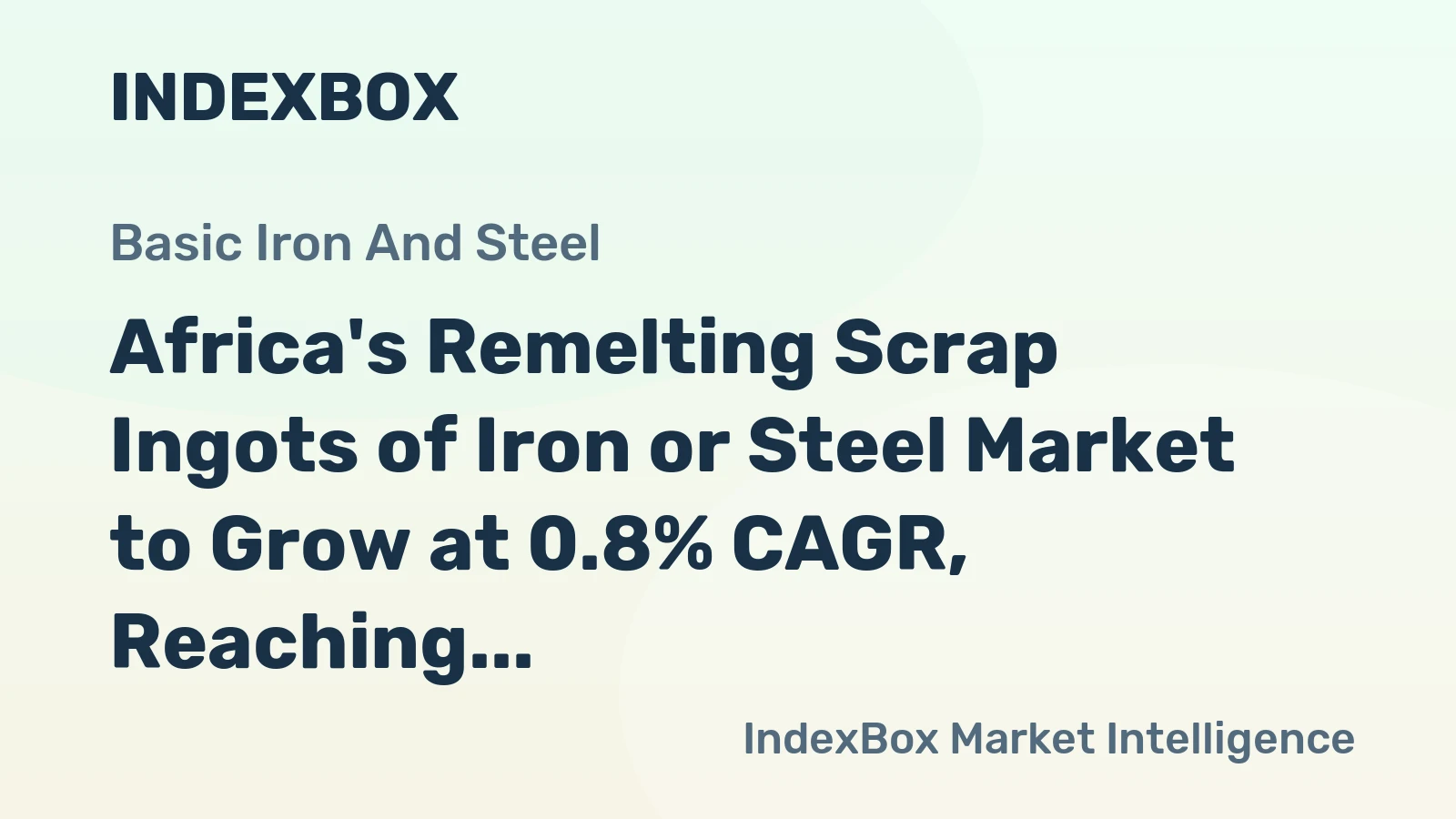 Africa's Remelting Scrap Ingots of Iron or Steel Market to Grow at 0.8% CAGR, Reaching $3.8B by 2035