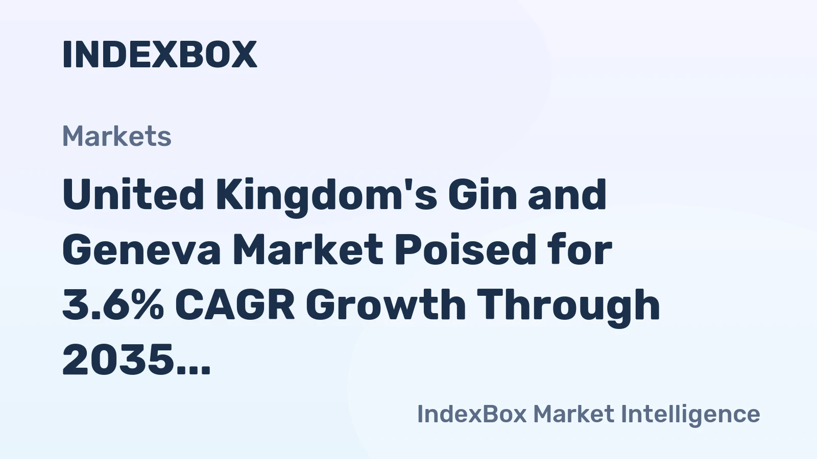 United Kingdom's Gin and Geneva Market Poised for 3.6% CAGR Growth Through 2035