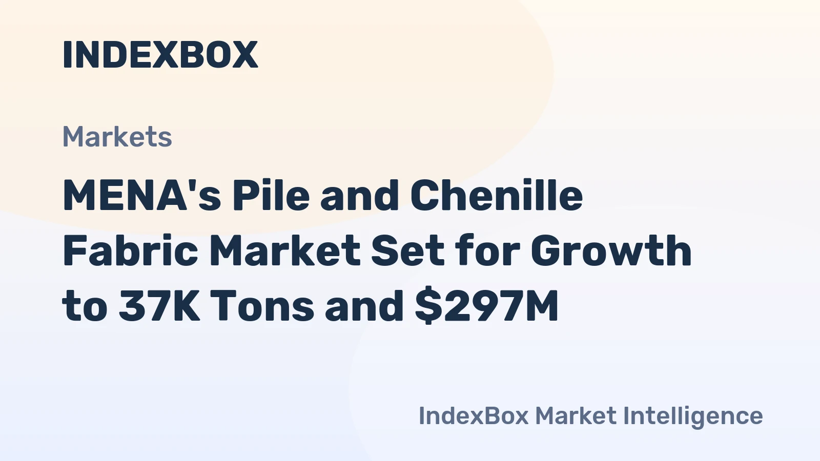 MENA's Pile and Chenille Fabric Market Set for Growth to 37K Tons and $297M