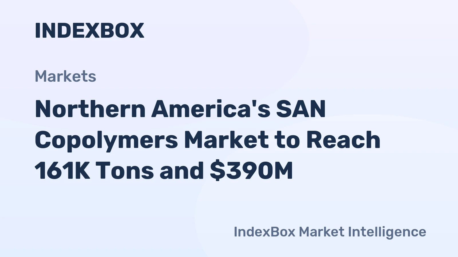 Northern America's SAN Copolymers Market to Reach 161K Tons and $390M