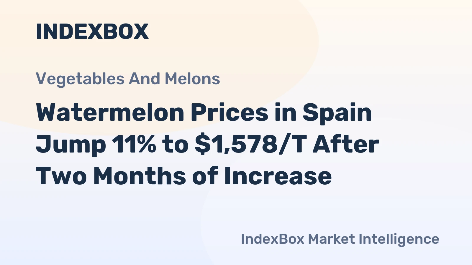 Watermelon Prices in Spain Jump 11% to $1,578/T After Two Months of Increase