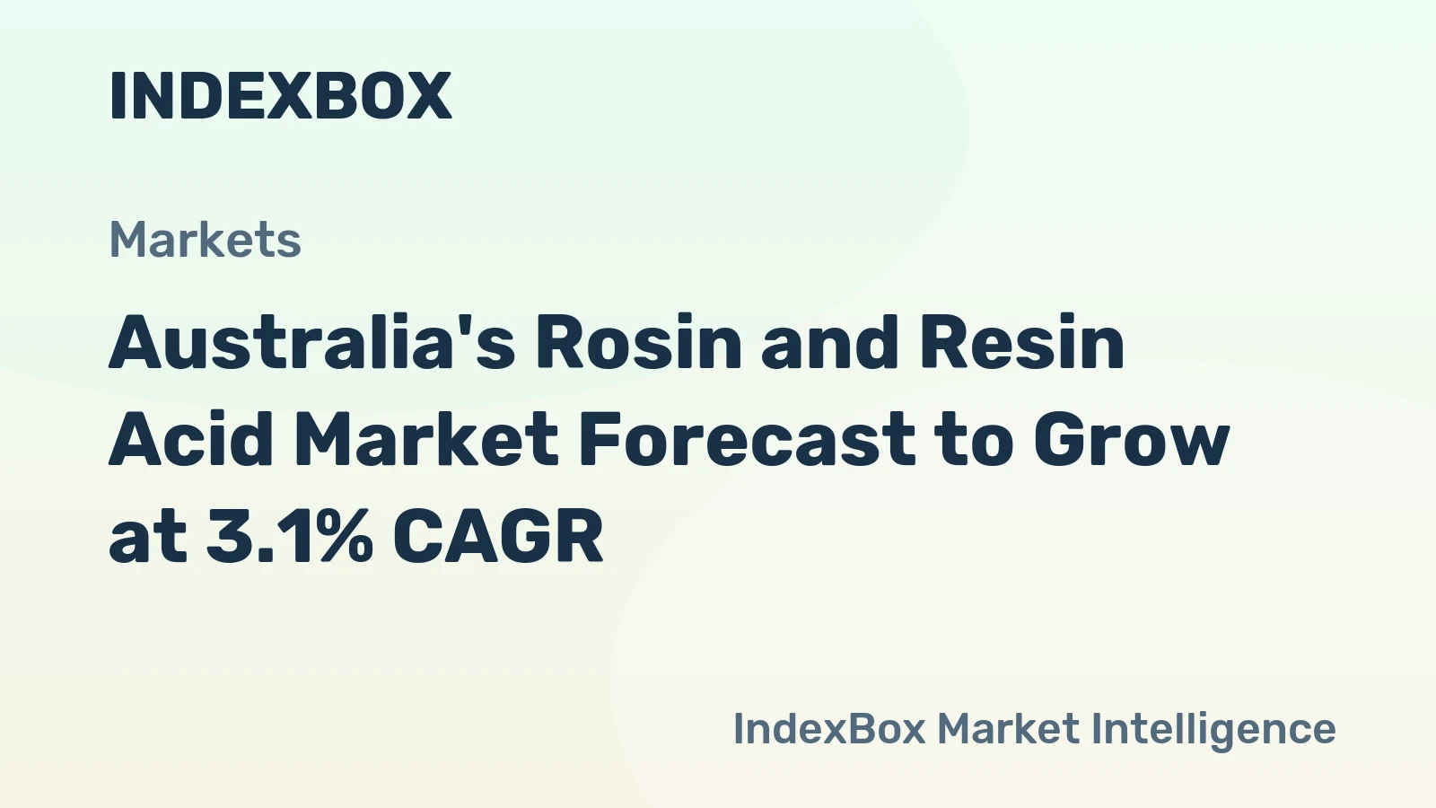 Australia's Rosin and Resin Acid Market Forecast to Grow at 3.1% CAGR