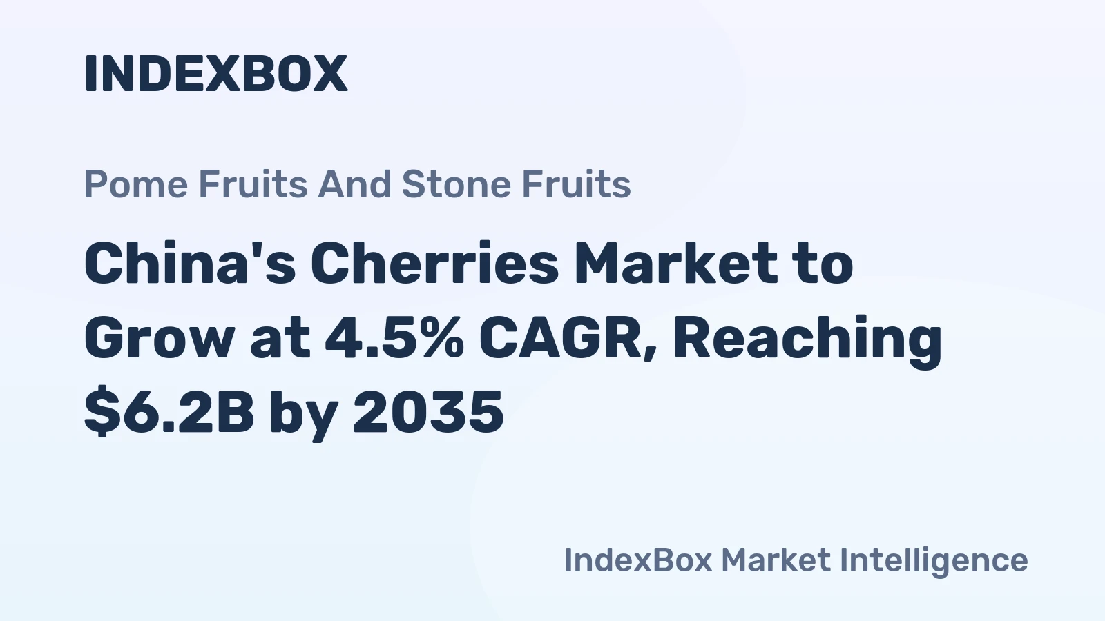 China's Cherries Market to Grow at 4.5% CAGR, Reaching $6.2B by 2035