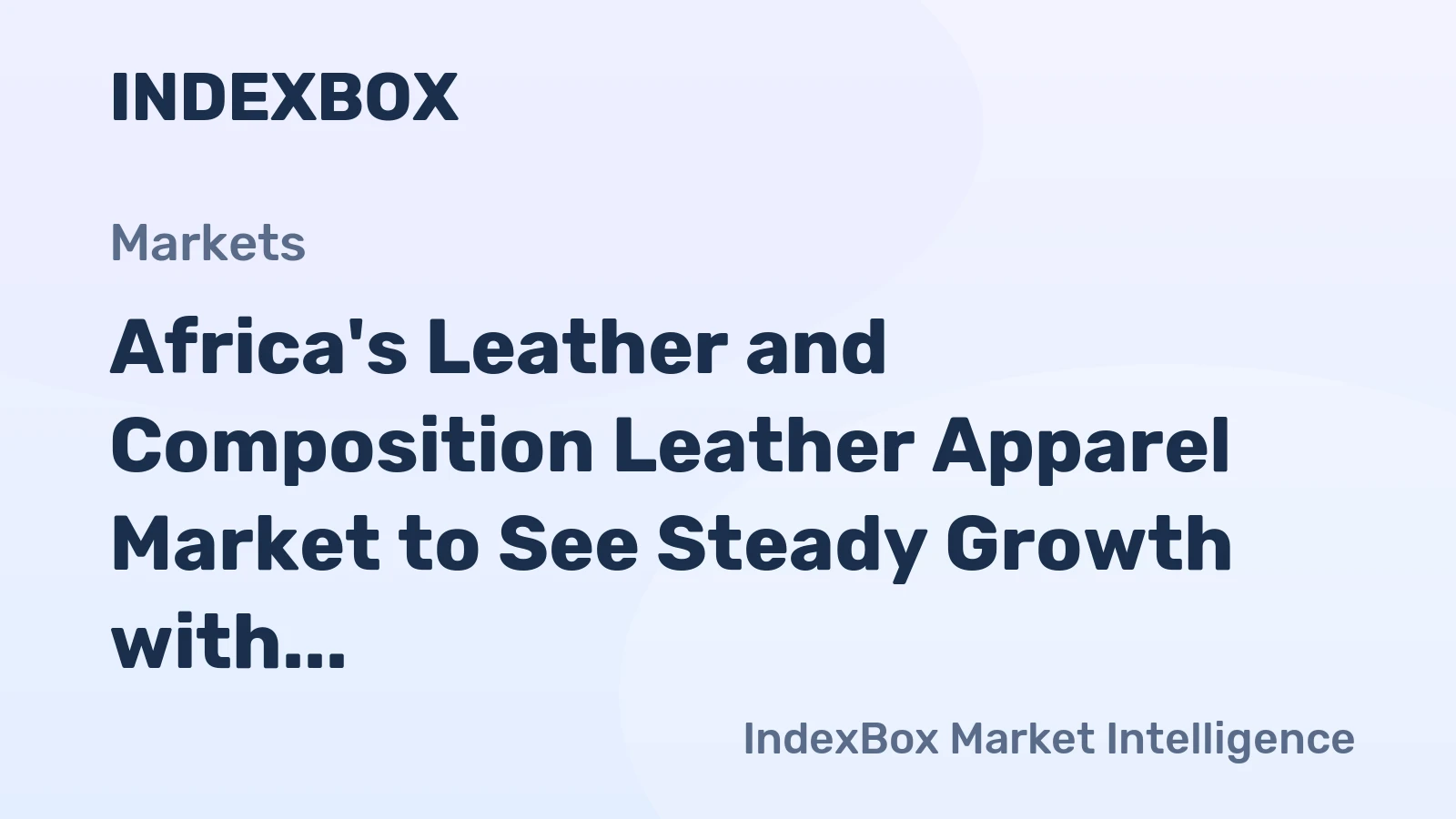 Africa's Leather and Composition Leather Apparel Market to See Steady Growth with +0.9% CAGR