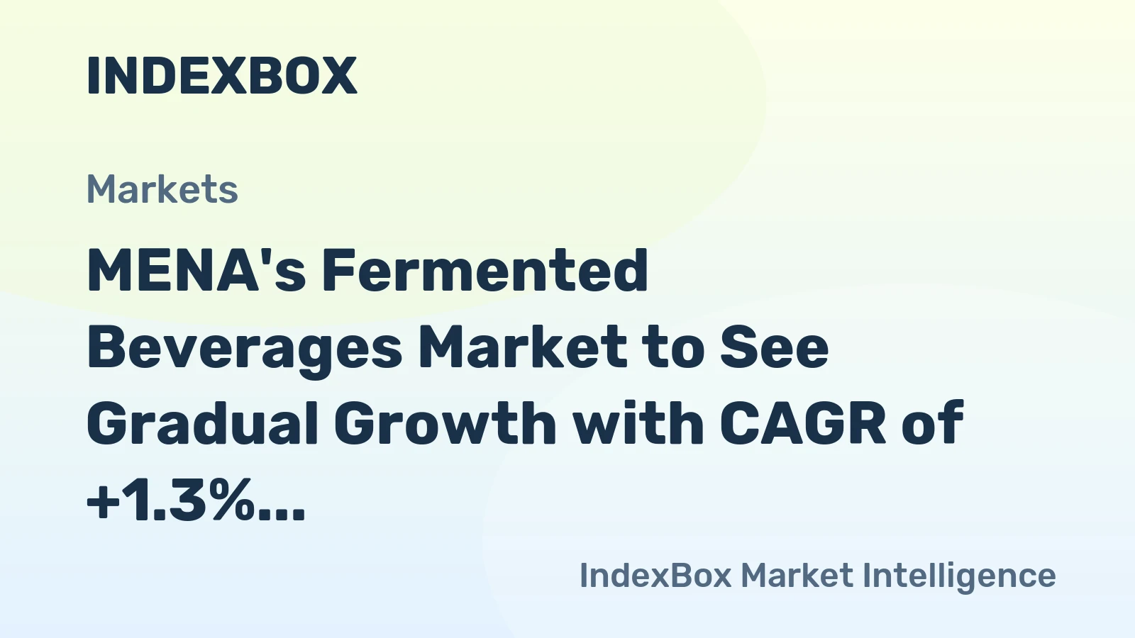 MENA's Fermented Beverages Market to See Gradual Growth with CAGR of +1.3% by 2035