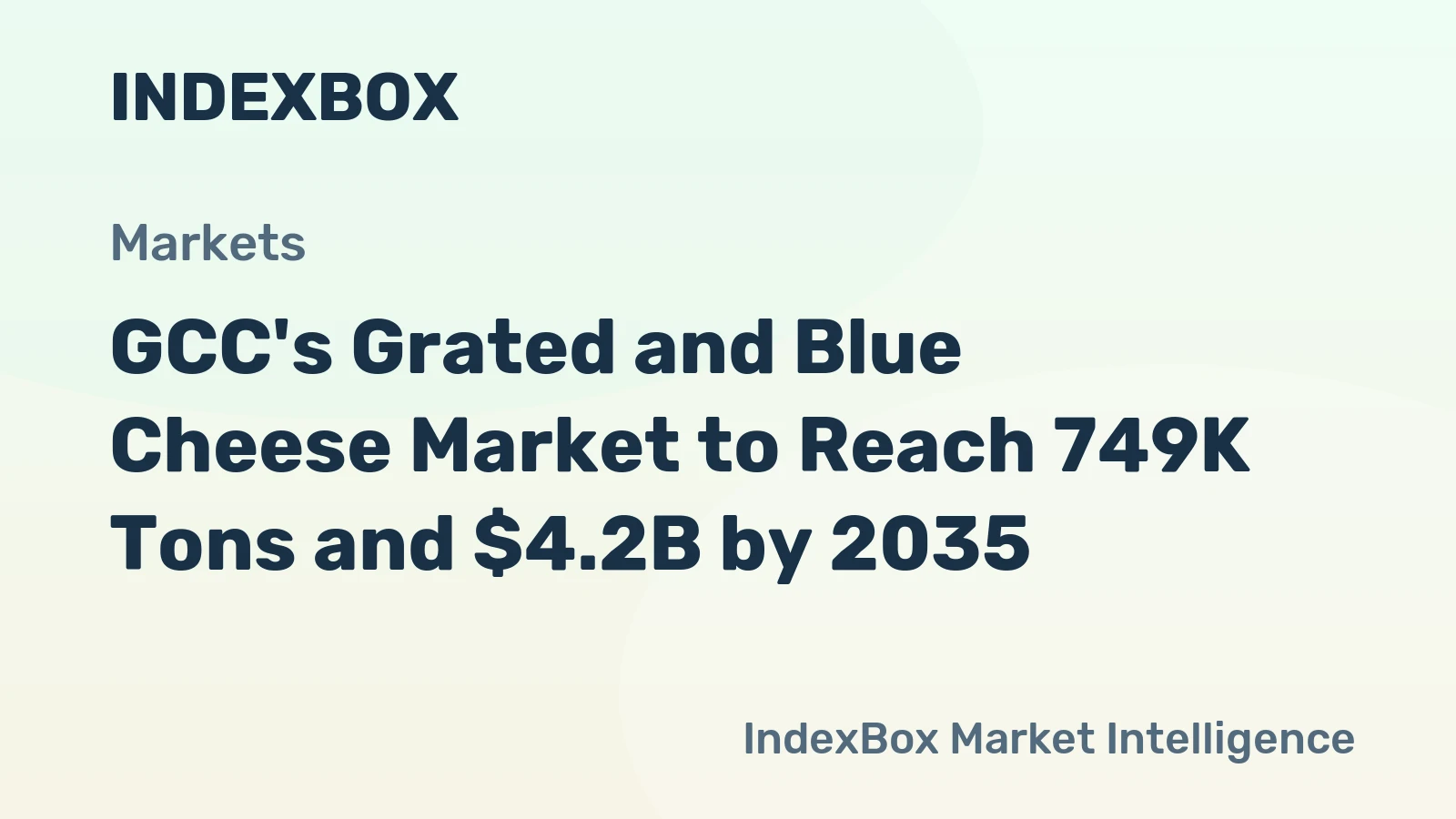 GCC's Grated and Blue Cheese Market to Reach 749K Tons and $4.2B by 2035