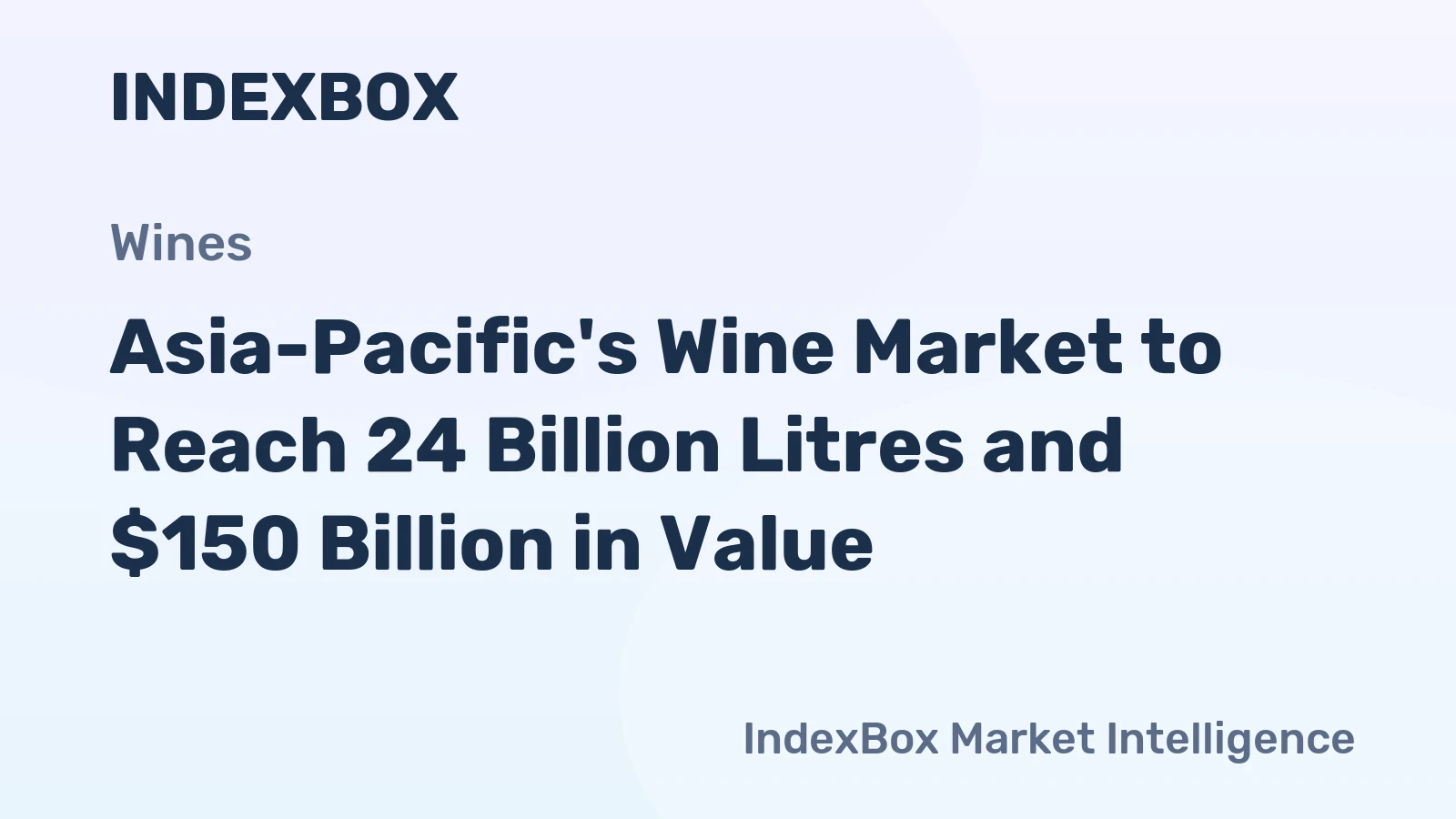 Asia-Pacific's Wine Market to Reach 24 Billion Litres and $150 Billion in Value