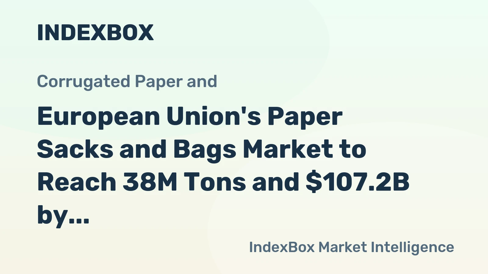 European Union's Paper Sacks and Bags Market to Reach 38M Tons and $107.2B by 2035