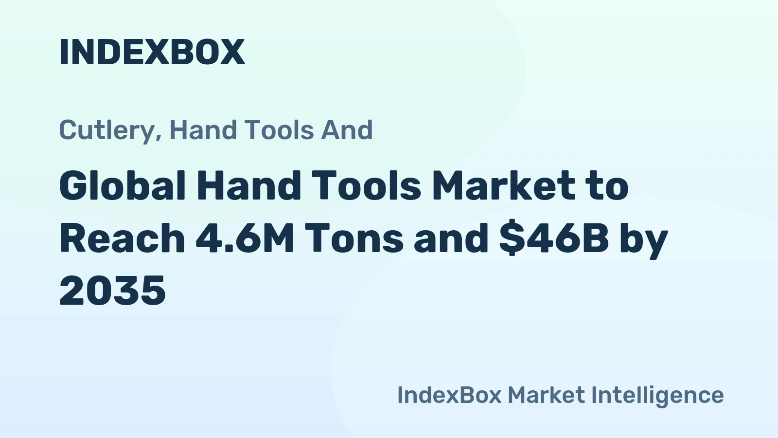 Global Hand Tools Market to Reach 4.6M Tons and $46B by 2035