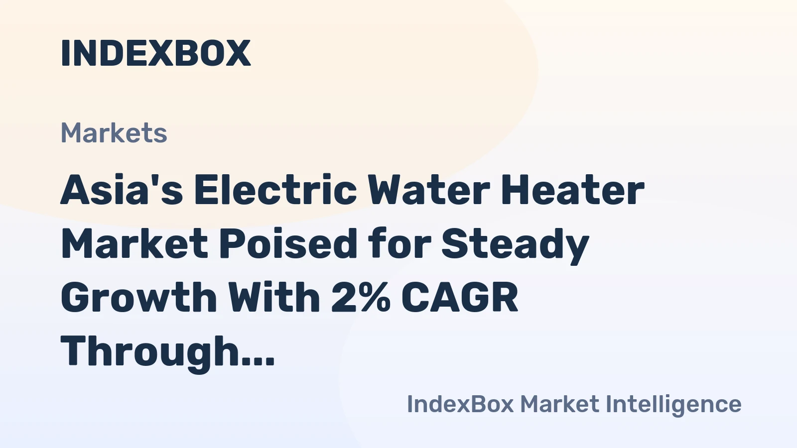 Asia's Electric Water Heater Market Poised for Steady Growth With 2% CAGR Through 2035