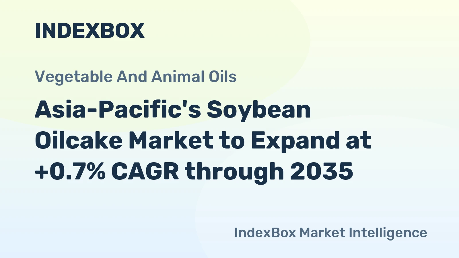 Asia-Pacific's Soybean Oilcake Market to Expand at +0.7% CAGR through 2035
