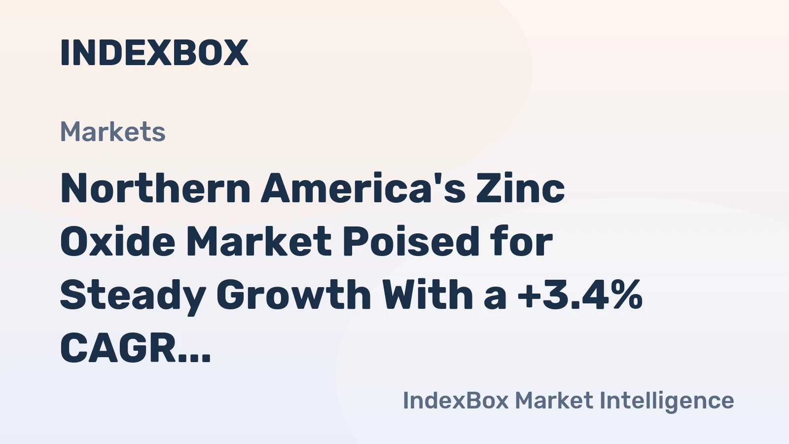 Northern America's Zinc Oxide Market Poised for Steady Growth With a +3.4% CAGR in Value Through 2035