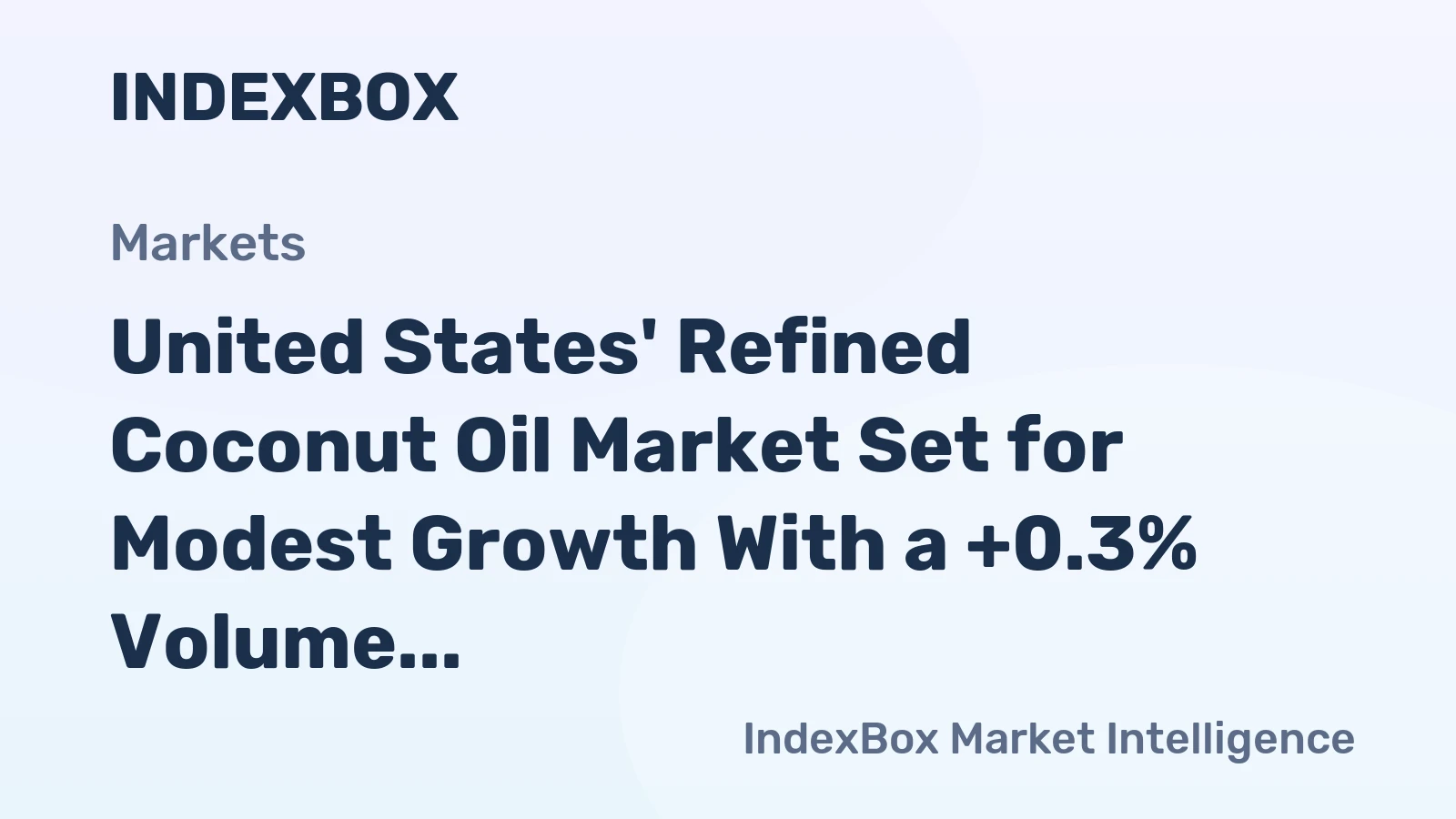 United States' Refined Coconut Oil Market Set for Modest Growth With a +0.3% Volume CAGR Through 2035