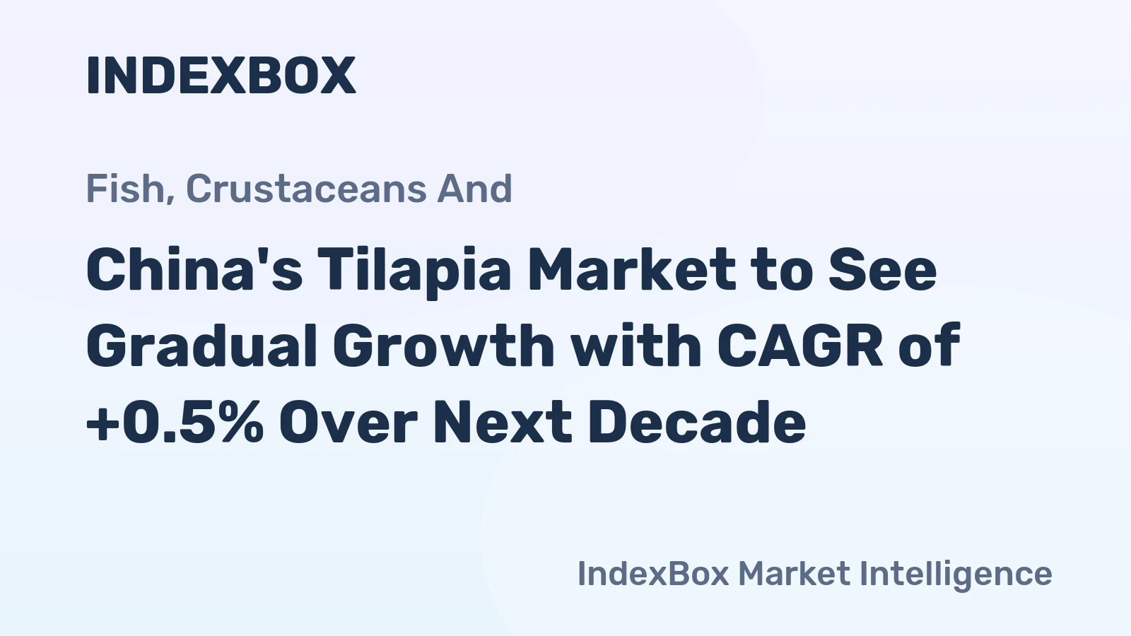 China's Tilapia Market to See Gradual Growth with CAGR of +0.5% Over Next Decade