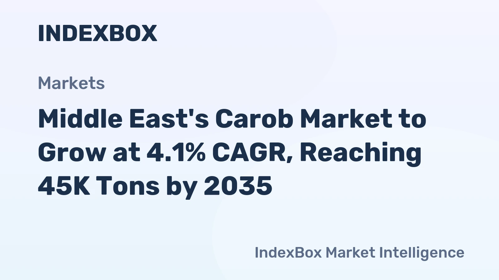 Middle East's Carob Market to Grow at 4.1% CAGR, Reaching 45K Tons by 2035