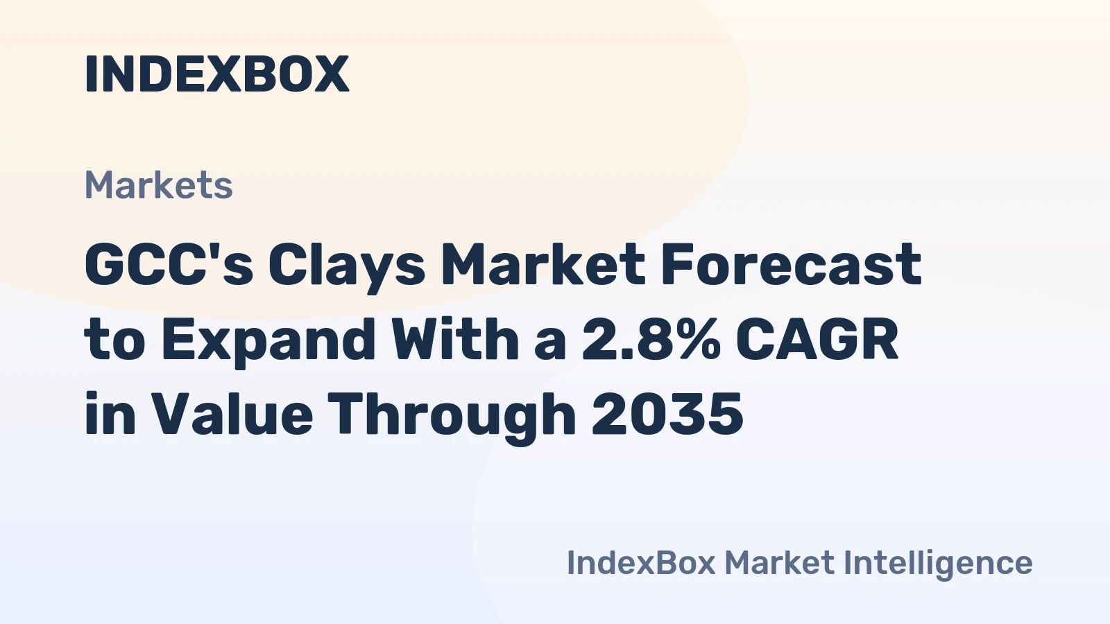 GCC's Clays Market Forecast to Expand With a 2.8% CAGR in Value Through 2035