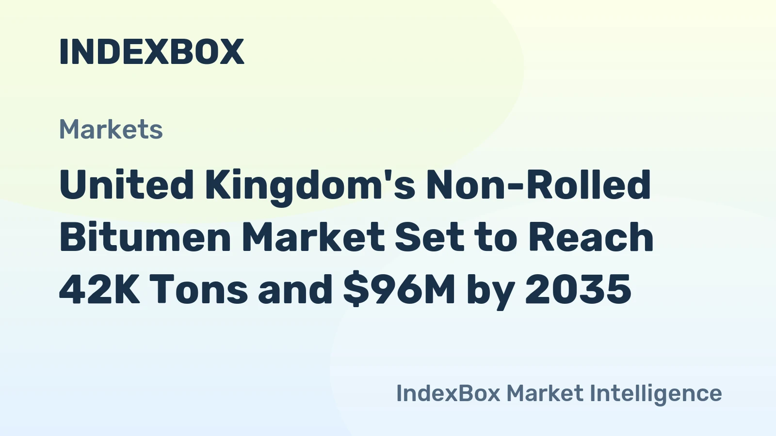 United Kingdom's Non-Rolled Bitumen Market Set to Reach 42K Tons and $96M by 2035