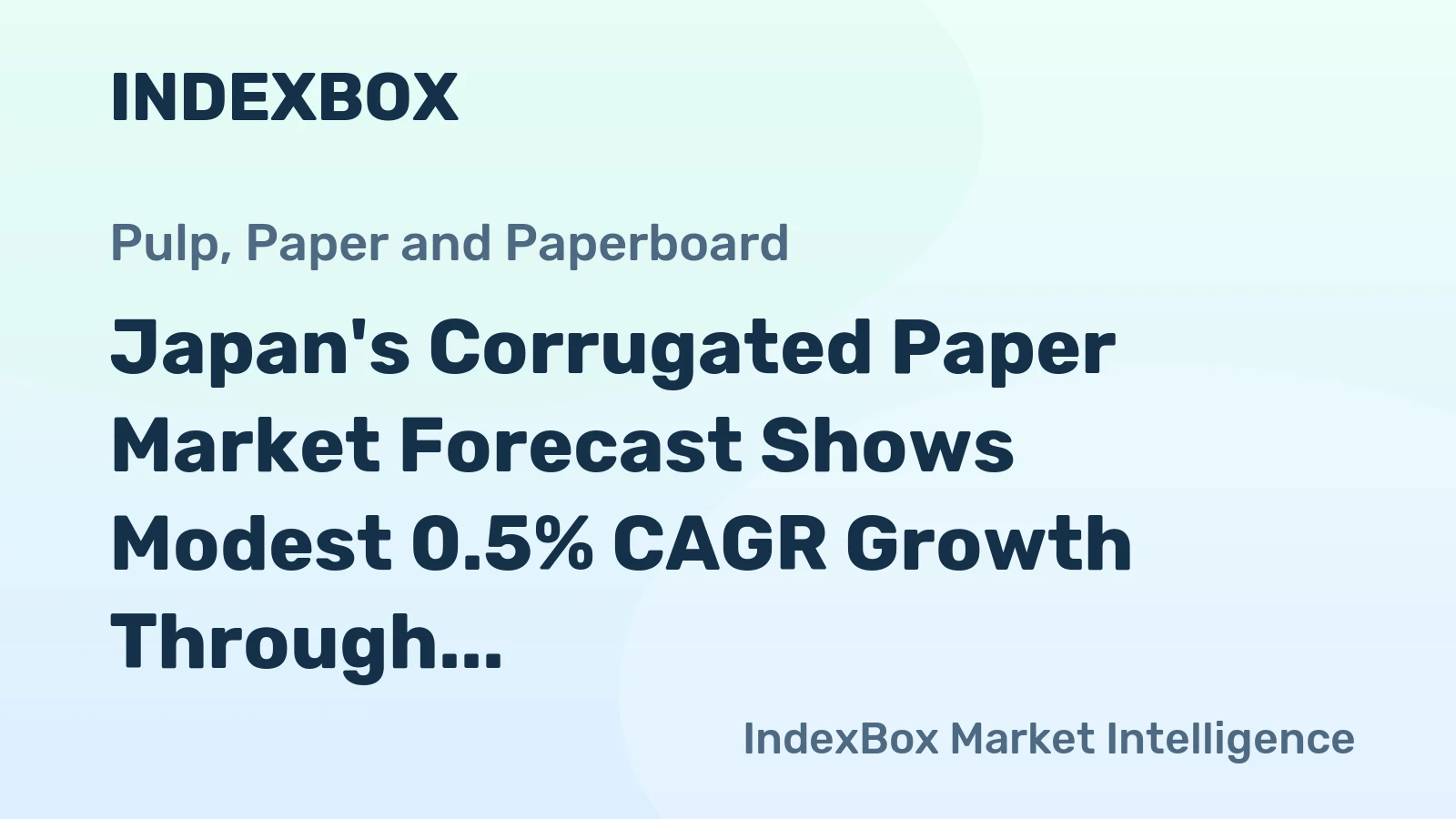 Japan's Corrugated Paper Market Forecast Shows Modest 0.5% CAGR Growth Through 2035